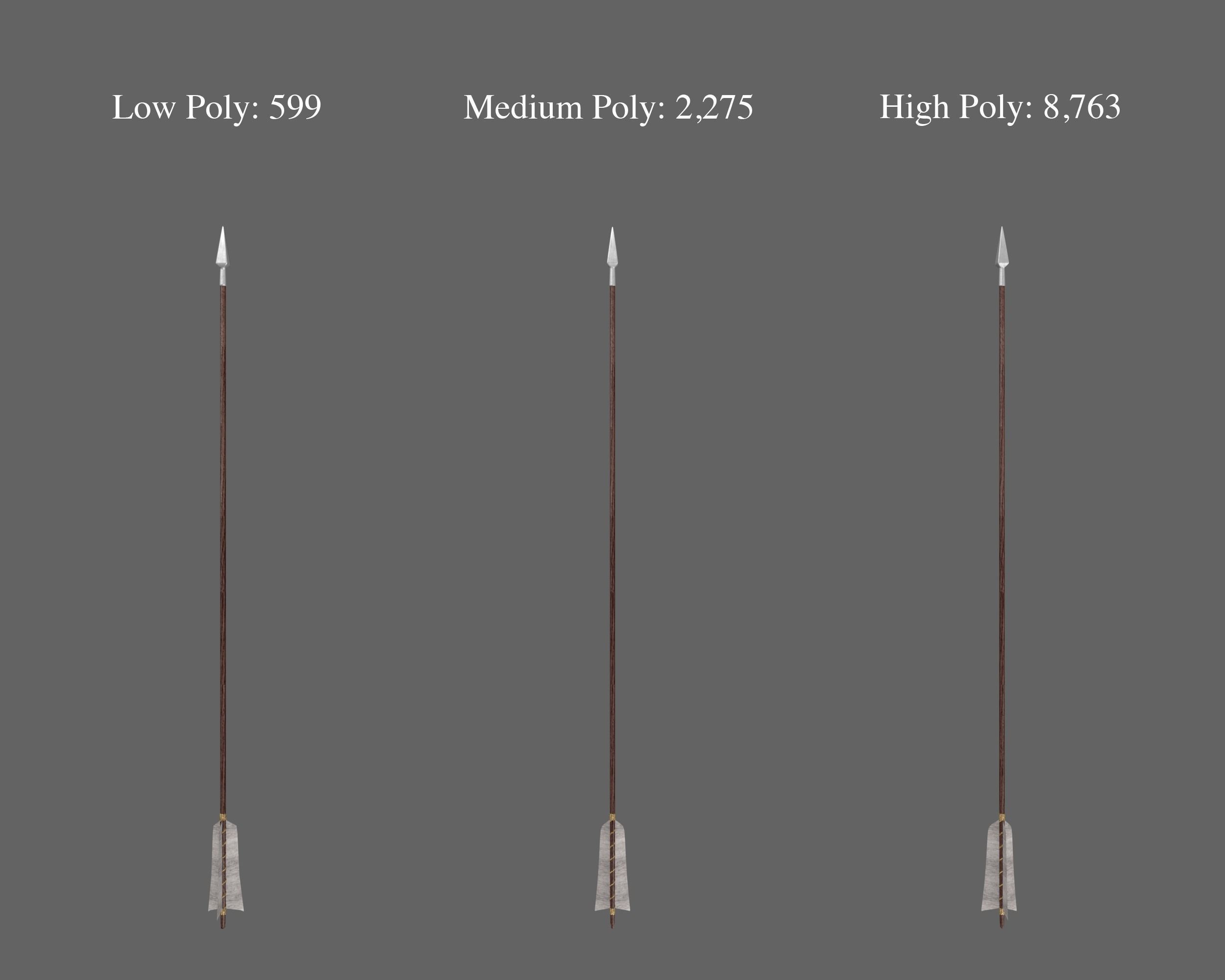 3D model Ancient Roman Bow and Arrow VR / AR / low-poly | CGTrader