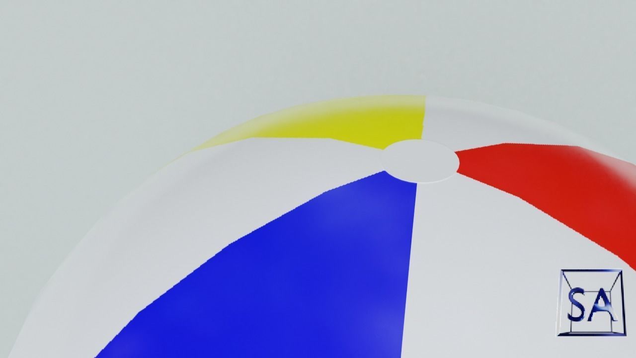 3D model Low Poly Rigged Beach Ball VR / AR / low-poly rigged | CGTrader