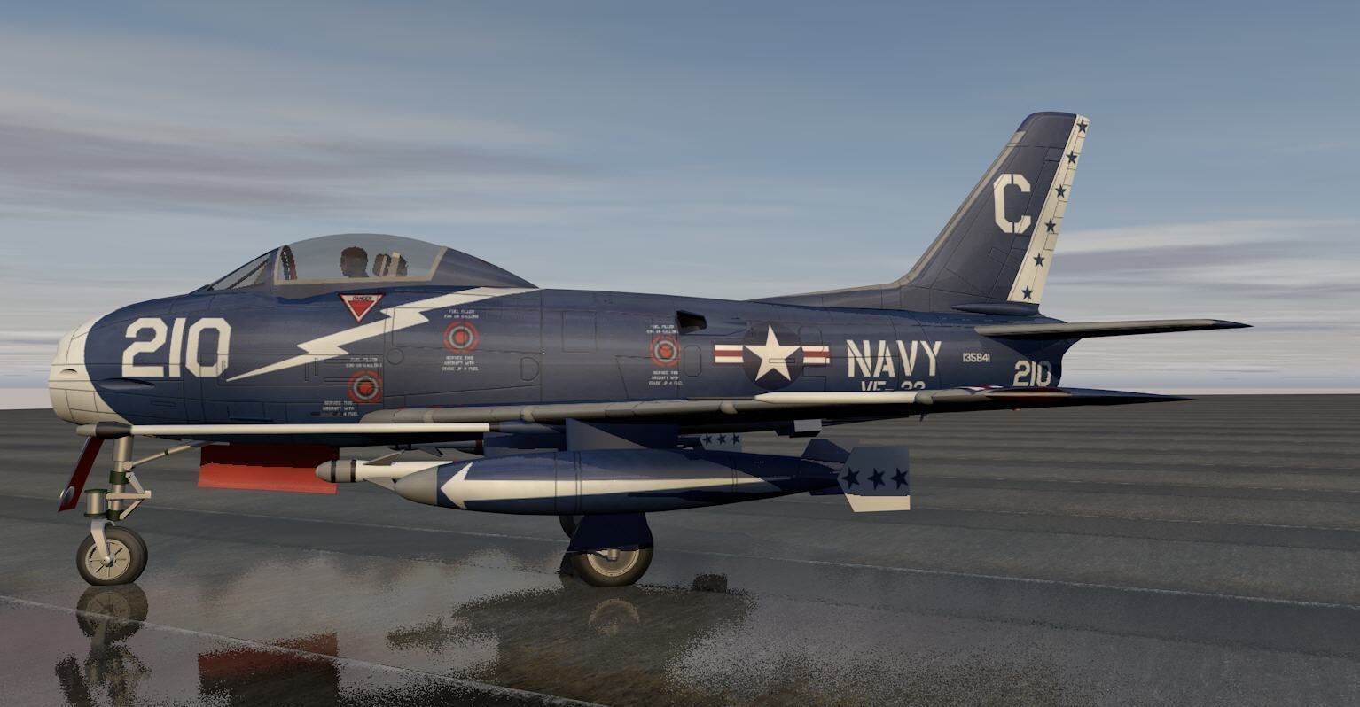 North American FJ-3 Fury 3D model | CGTrader
