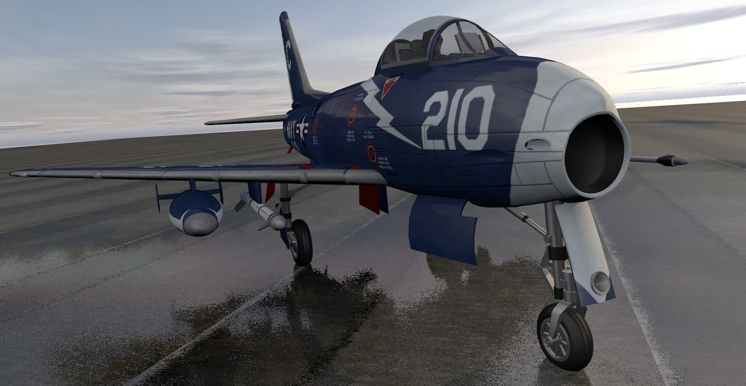 North American FJ-3 Fury 3D model | CGTrader