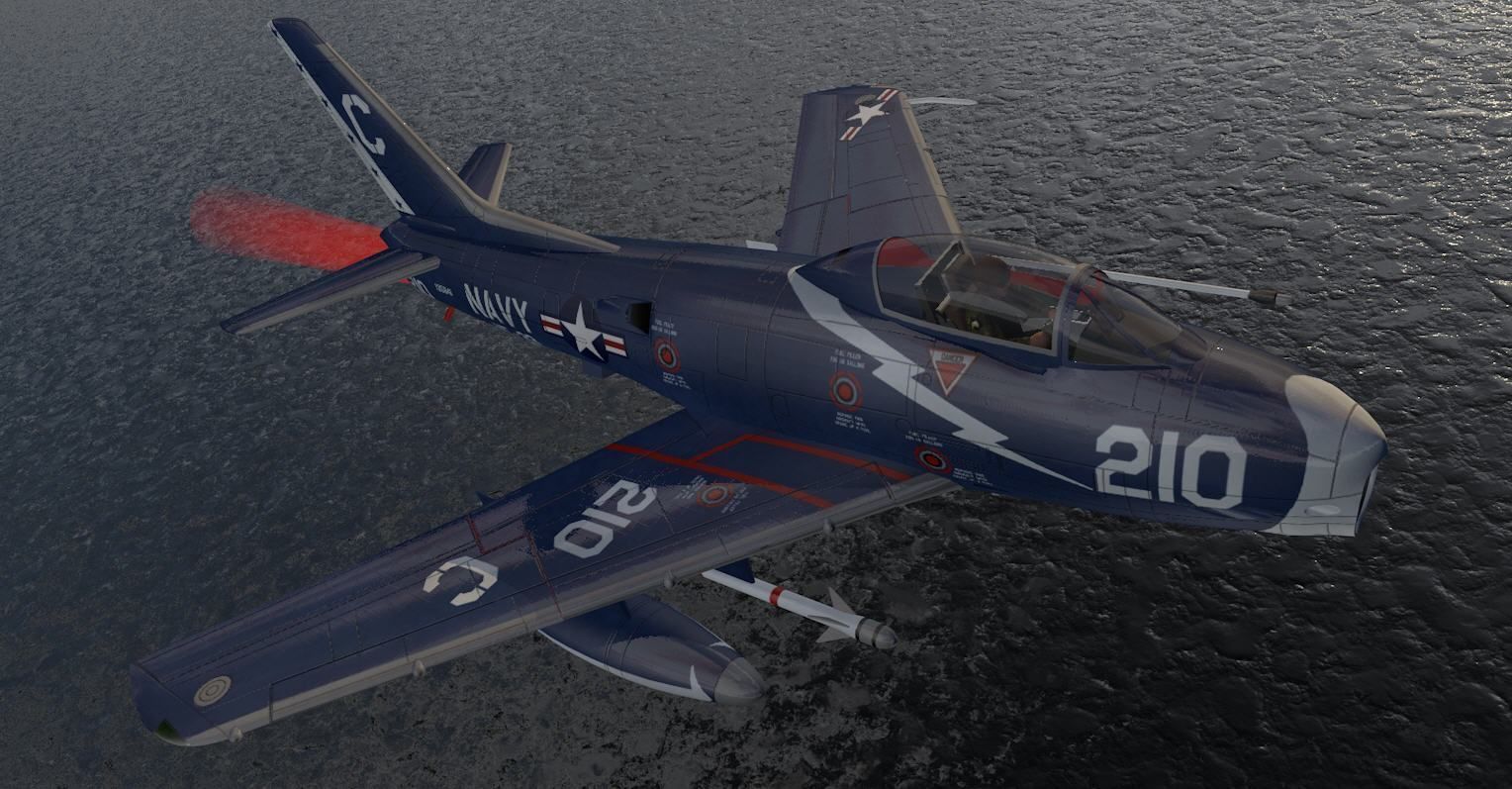 North American FJ-3 Fury 3D model | CGTrader