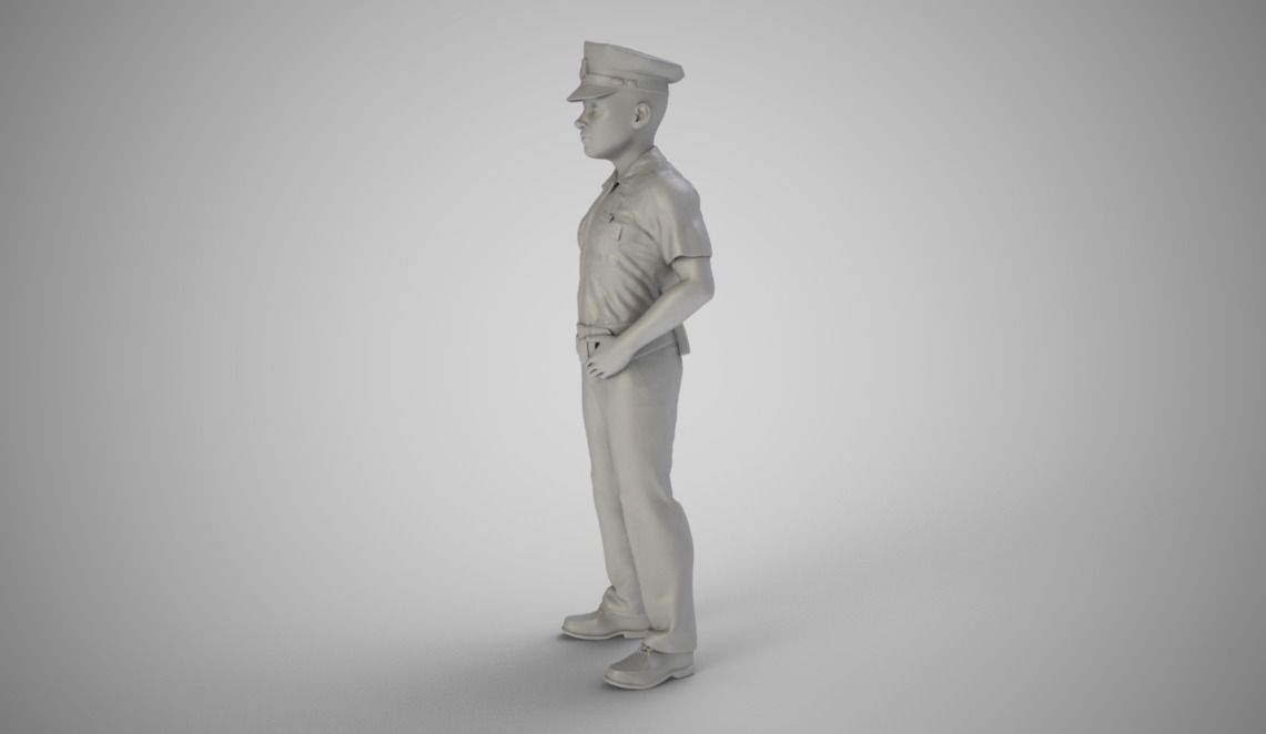 Police man in uniform 3D model 3D printable | CGTrader