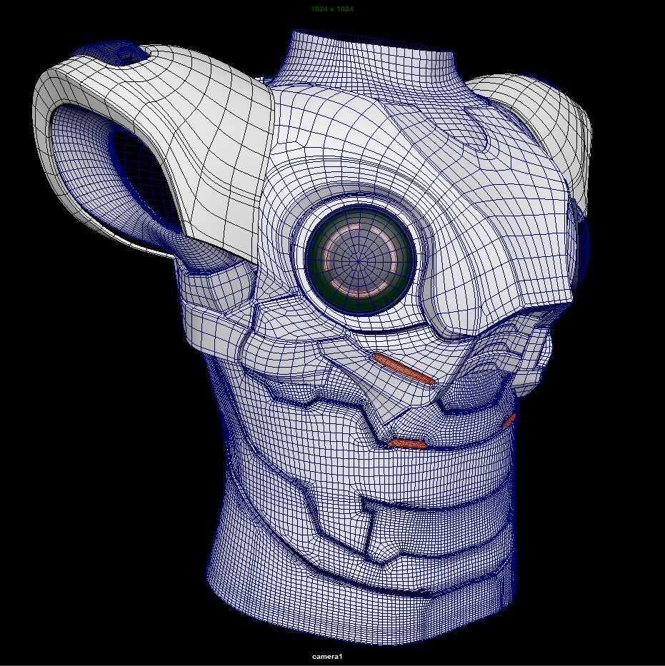 High quality Hard Surface Cyborg body armor 3D model | CGTrader