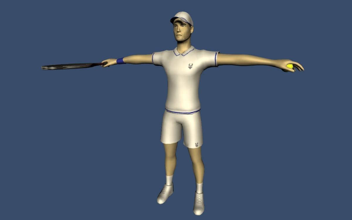 3D model 4 Animated Tennis Players VR / AR / low-poly | CGTrader