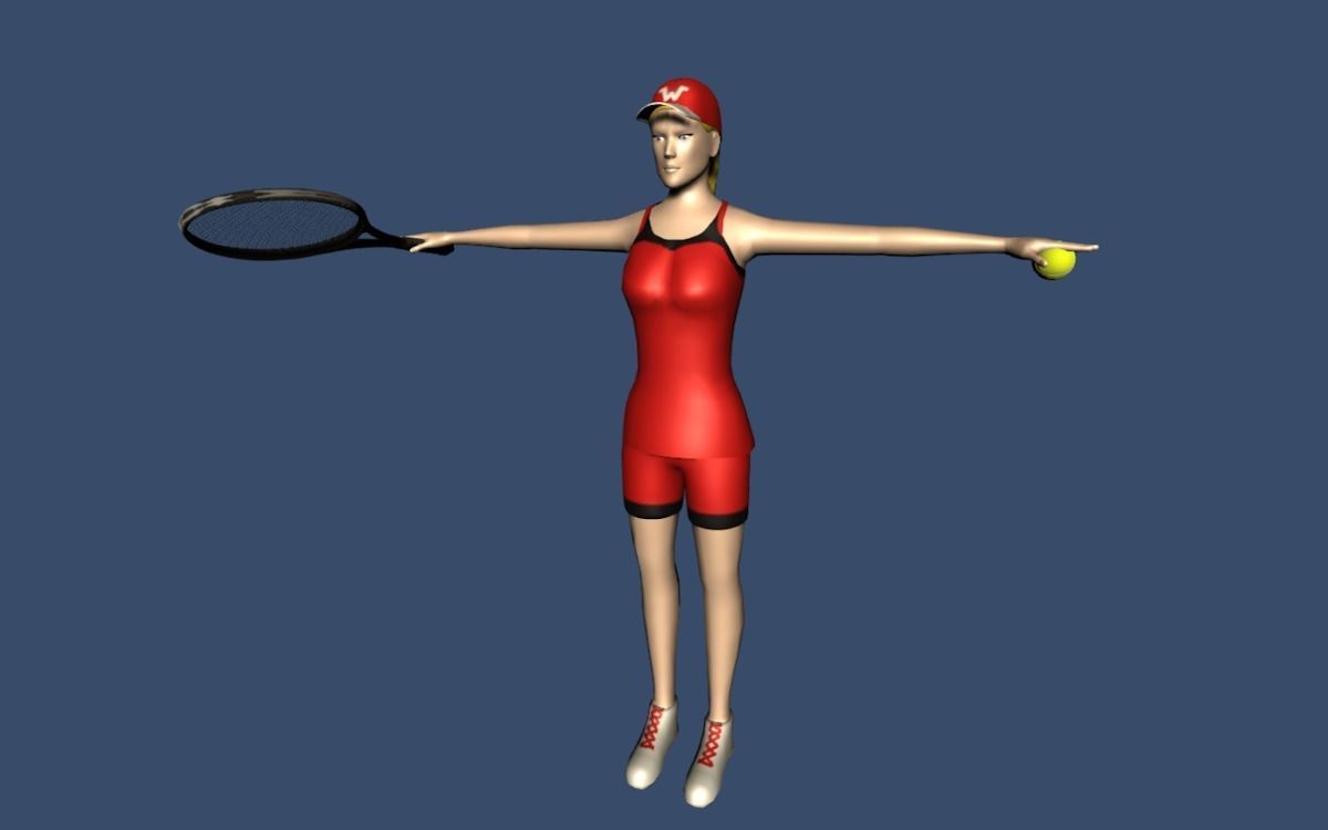 3D model 4 Animated Tennis Players VR / AR / low-poly | CGTrader