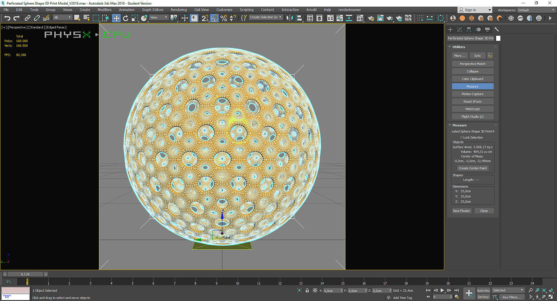 Perforated Sphere Shape 3D Print Model 3D model 3D printable | CGTrader