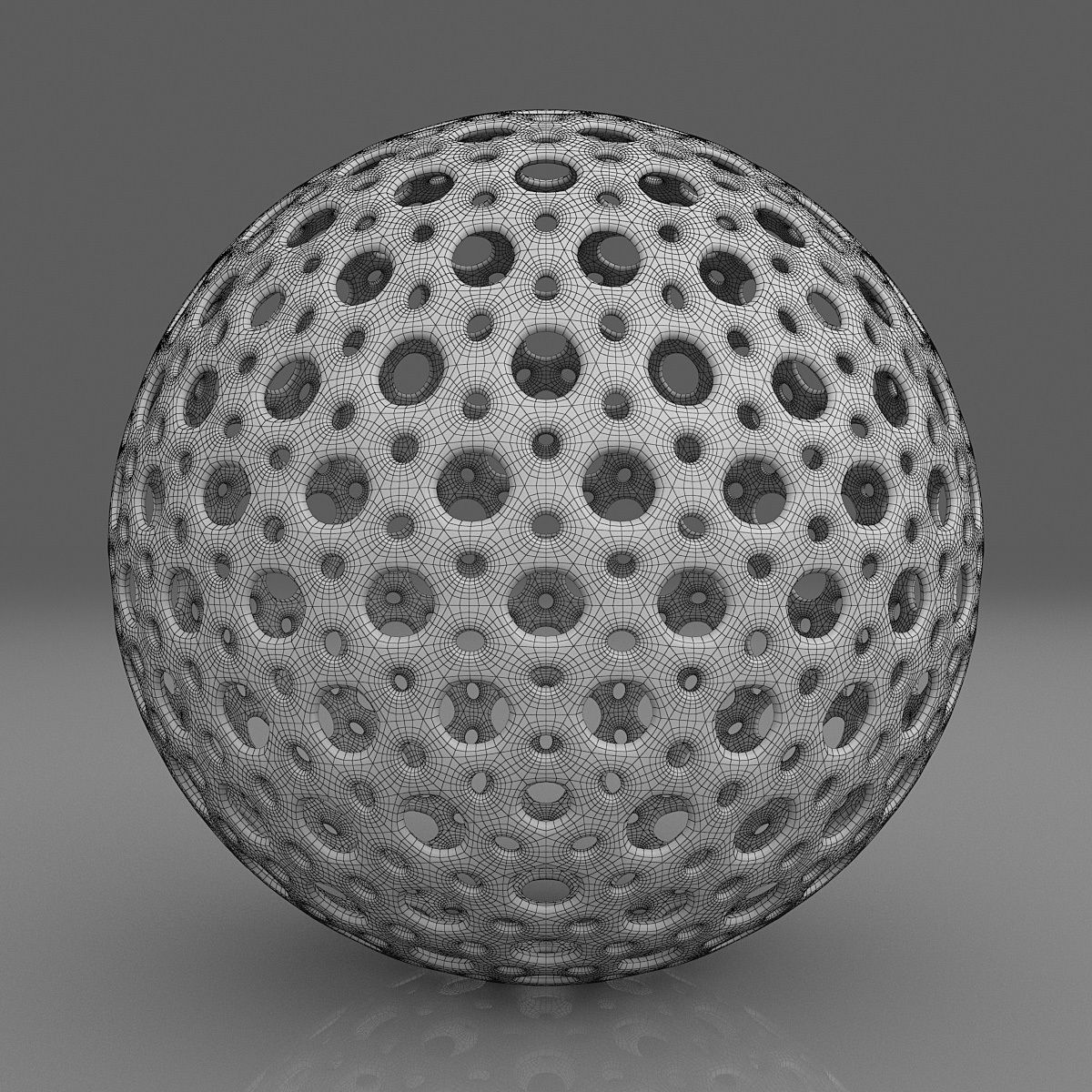 Perforated Sphere Shape 3D Print Model 3D model 3D printable | CGTrader