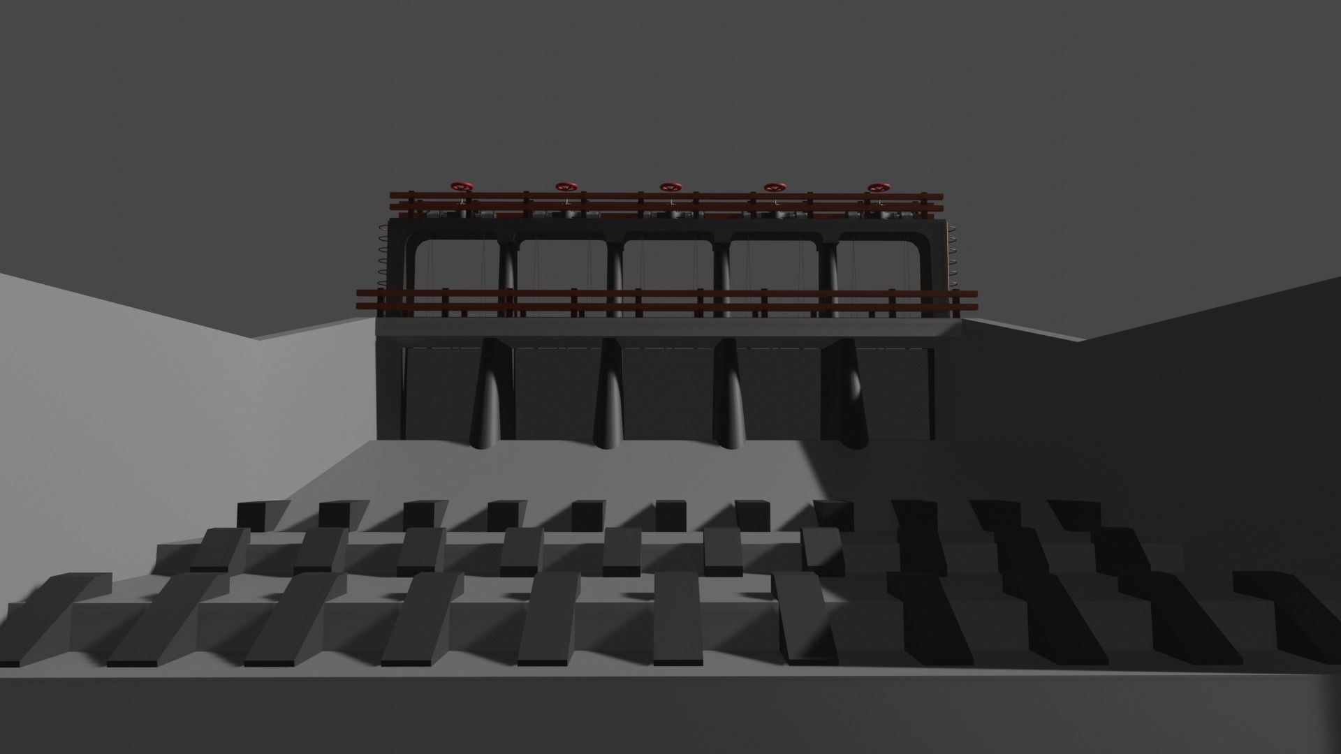 Water Dam Sluice Gate free VR / AR / low-poly 3D model | CGTrader