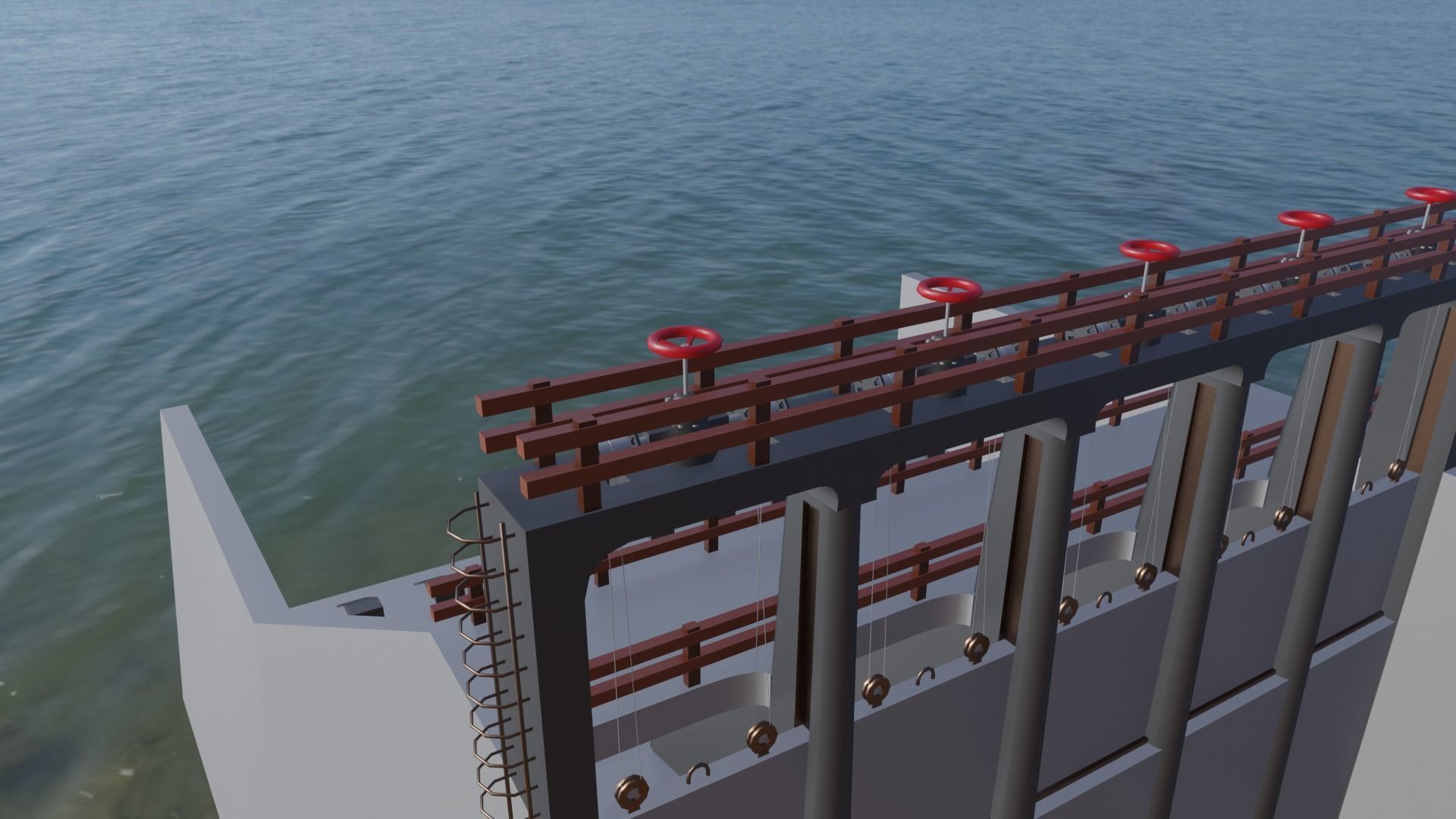 Water Dam Sluice Gate free VR / AR / low-poly 3D model | CGTrader