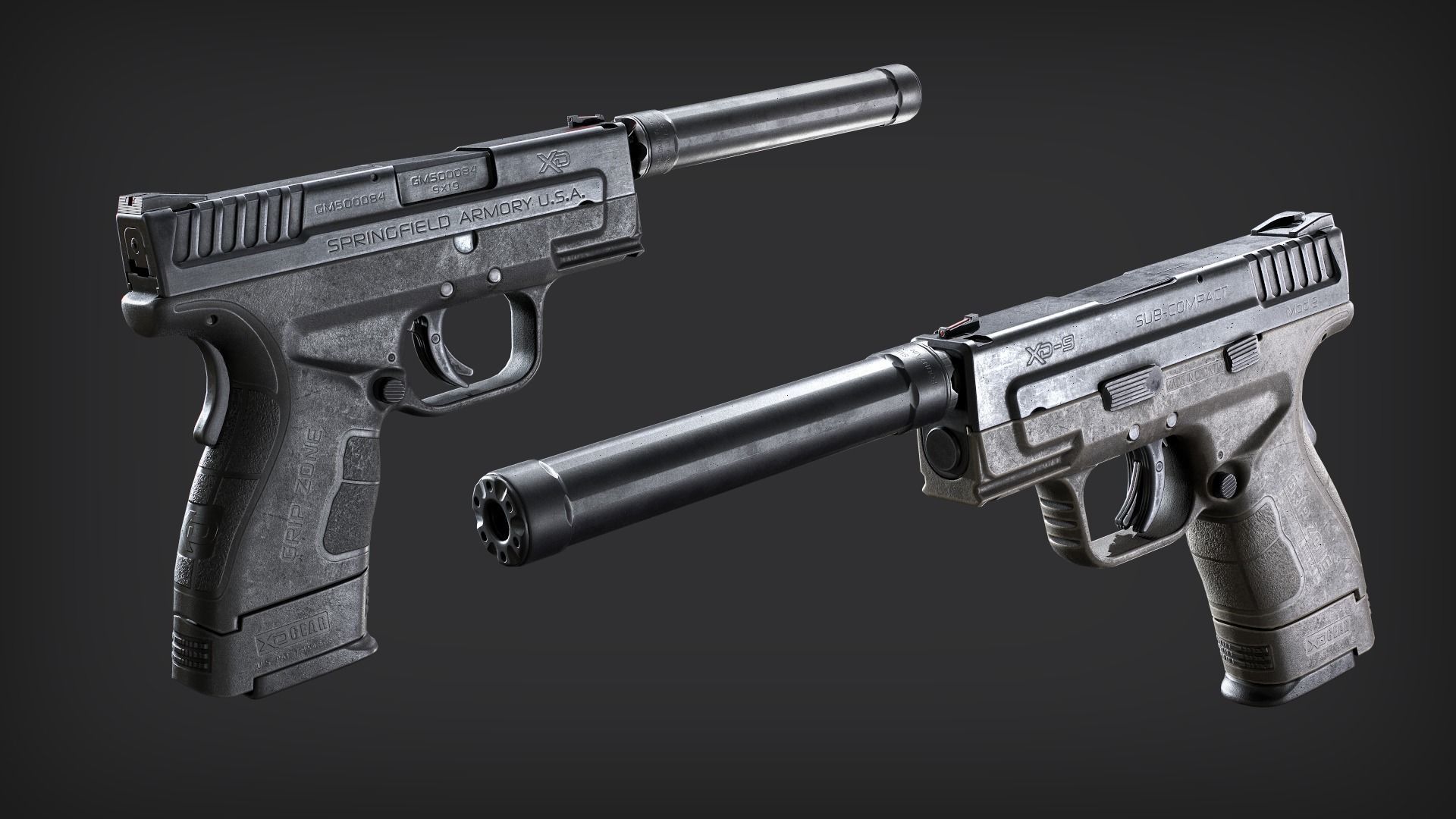 3D model XD Mod2 - FPS Subcompact Pistol VR / AR / low-poly | CGTrader