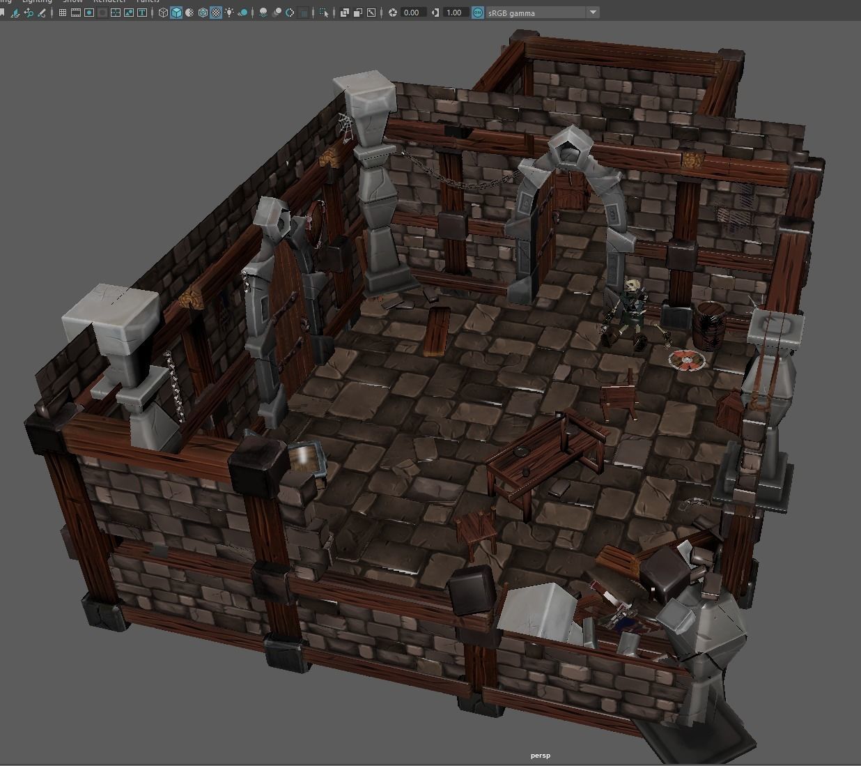 3D model Old Dungeon VR / AR / low-poly | CGTrader