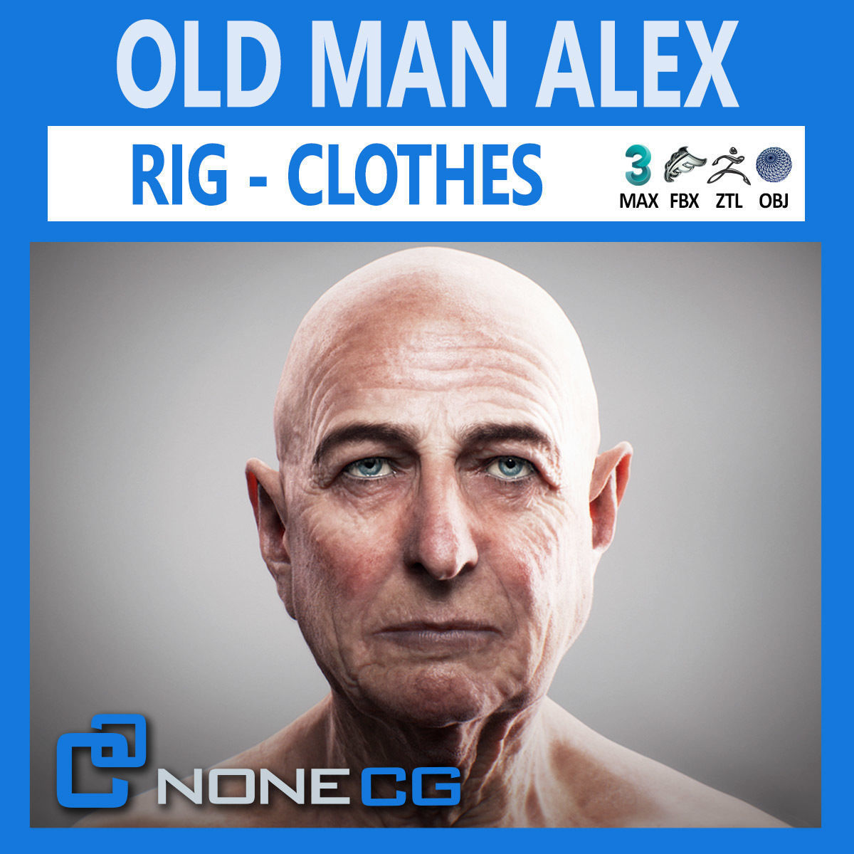 Old Man Alex 3D model rigged | CGTrader