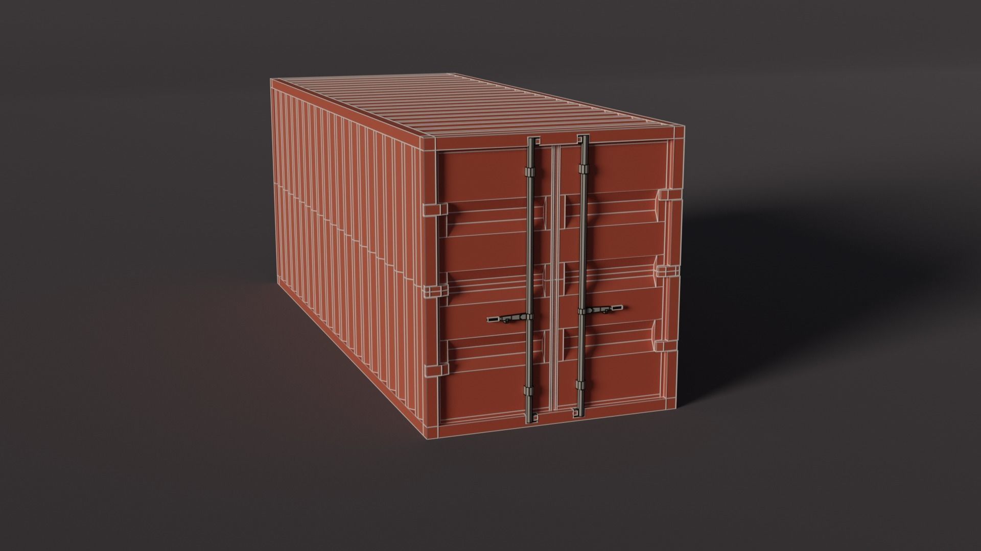 Shipping container free 3D model animated | CGTrader