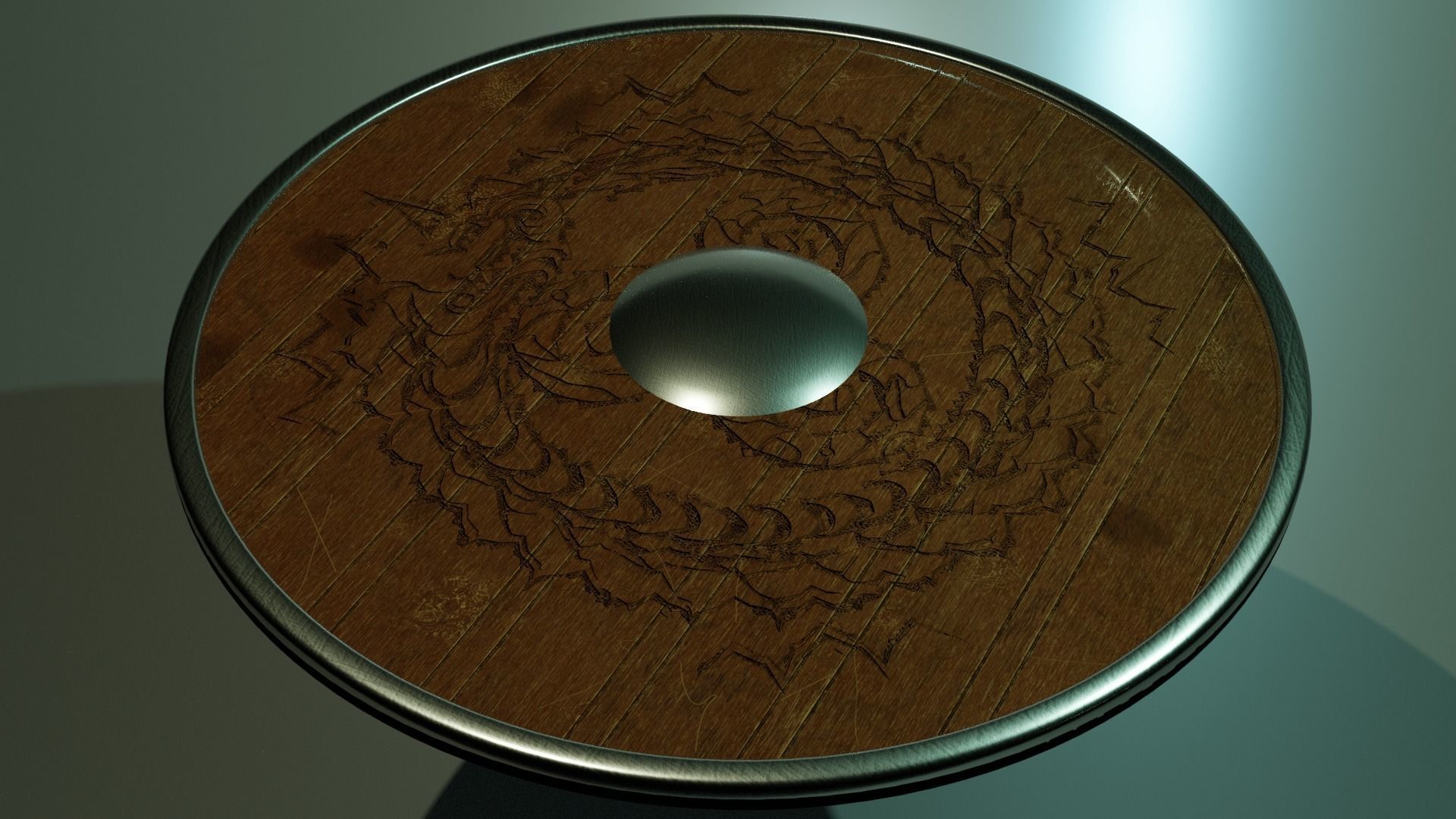 Wooden round shield 3D model | CGTrader