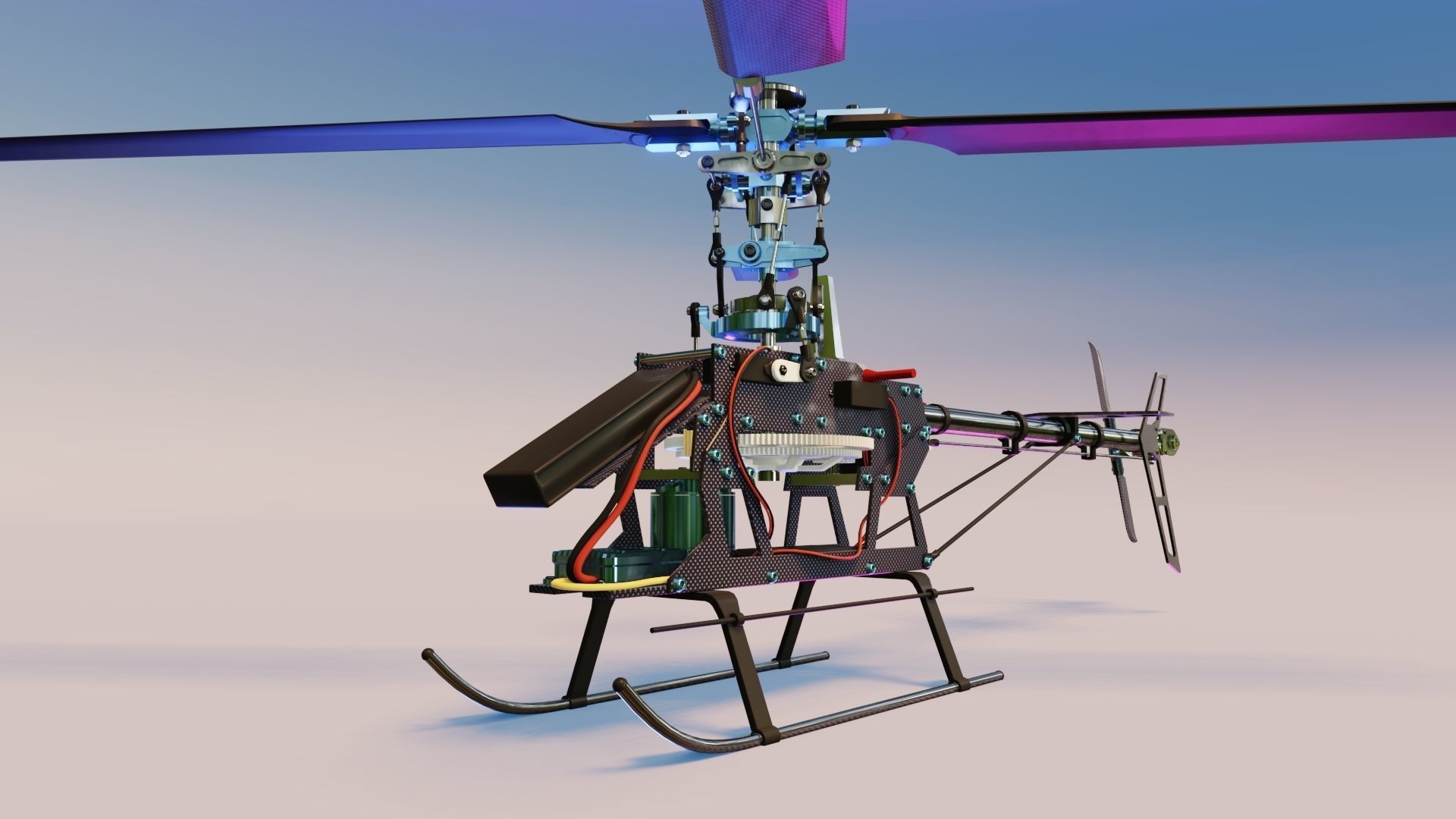 RC Helicopter 3D model rigged | CGTrader