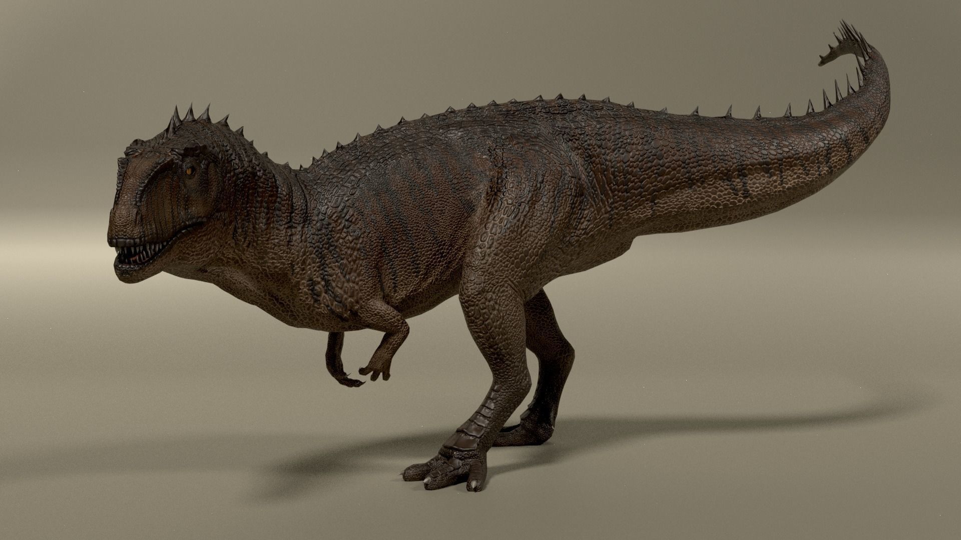 3D model Giganotosaurus dinosaur VR / AR / low-poly rigged animated ...