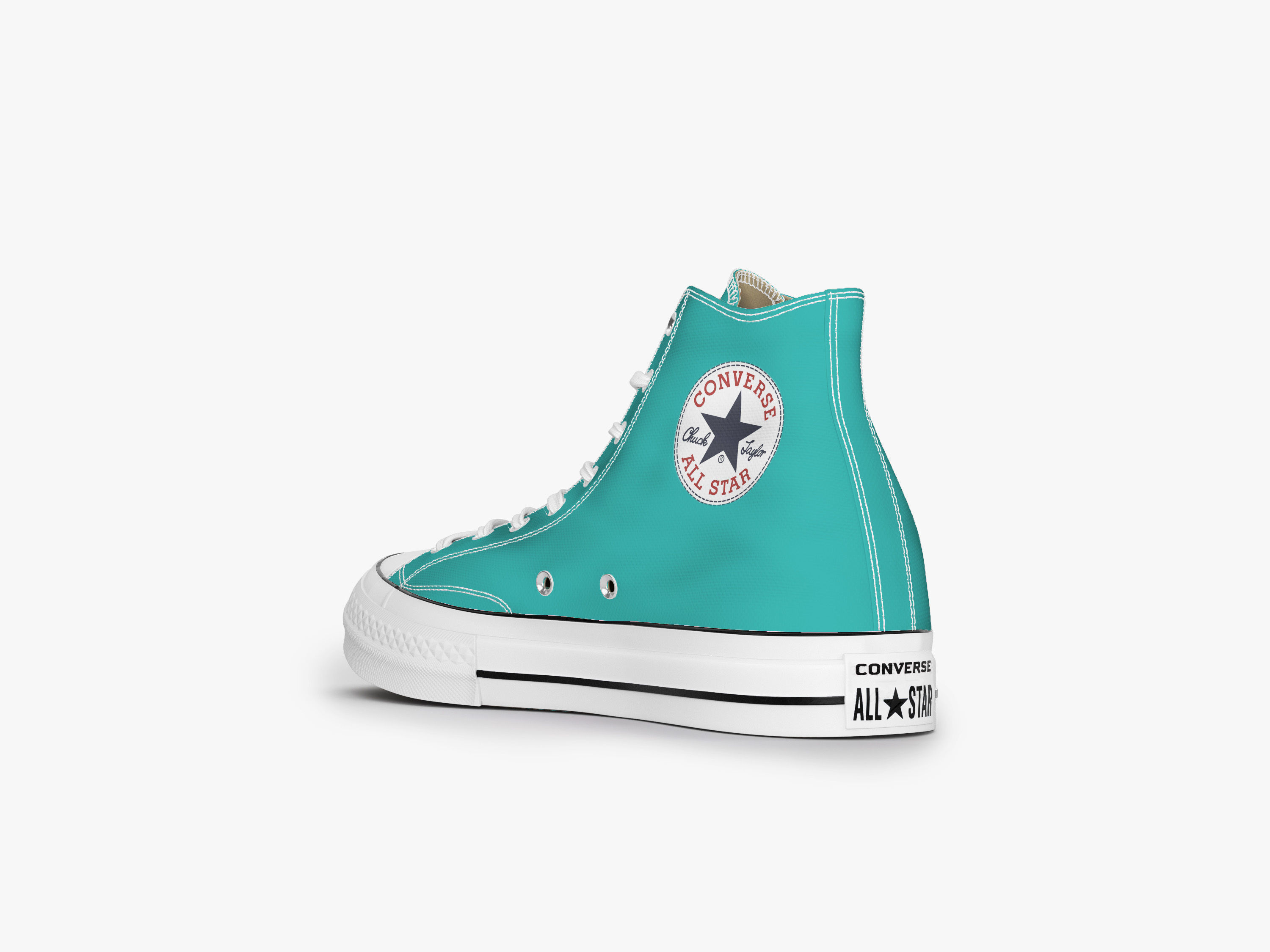 converse all stars high cyan 3D model | CGTrader