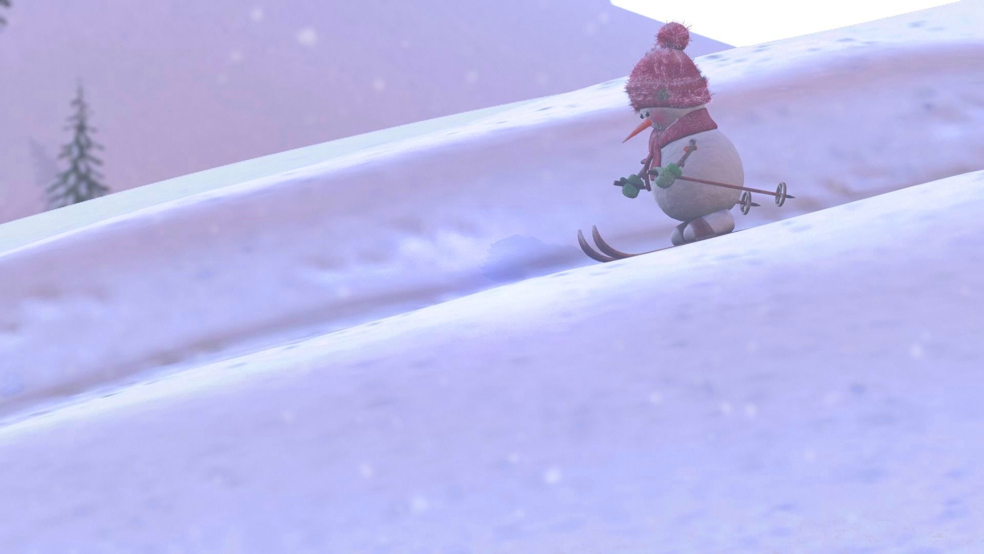 3D model Snowman Skier VR / AR / low-poly rigged animated | CGTrader