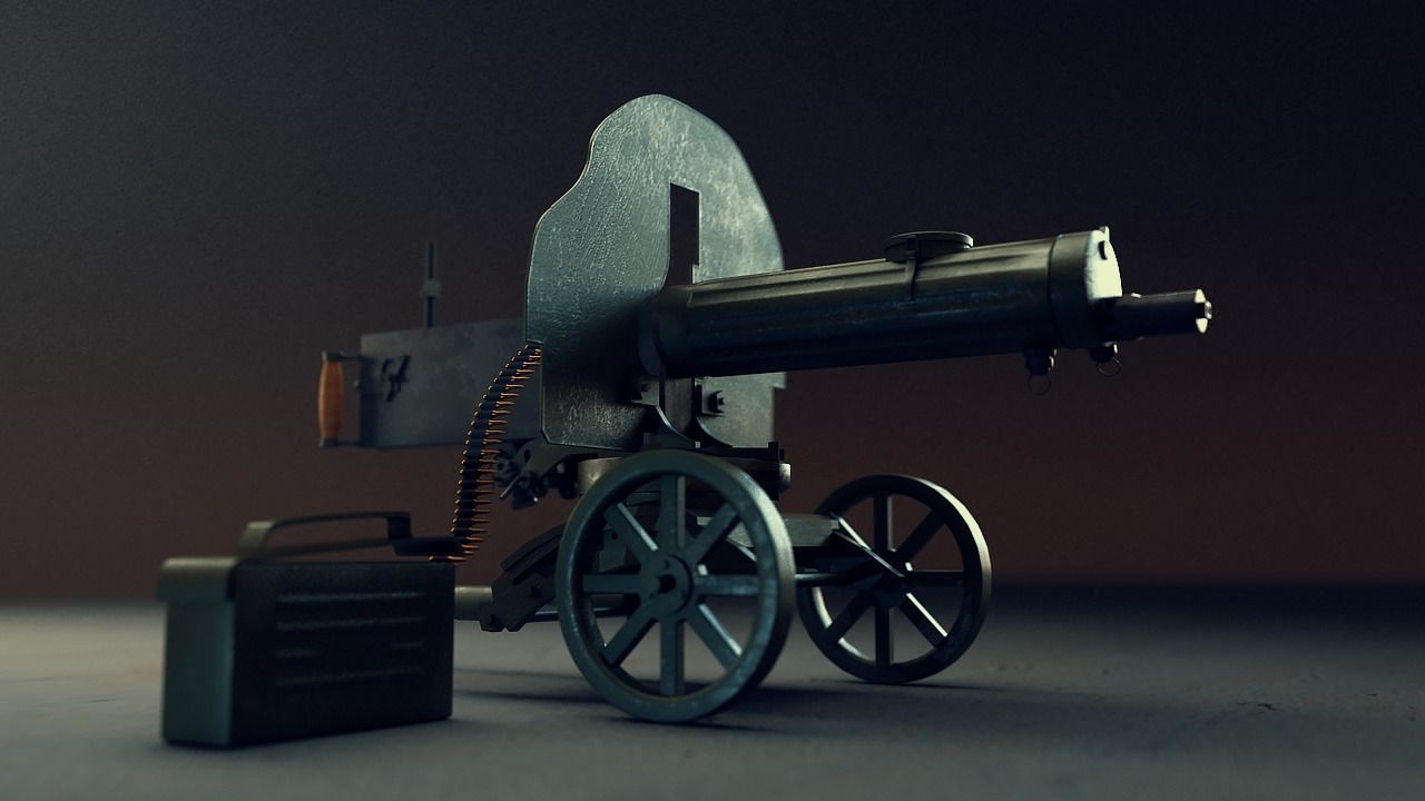 3D model maxim gun VR / AR / low-poly | CGTrader