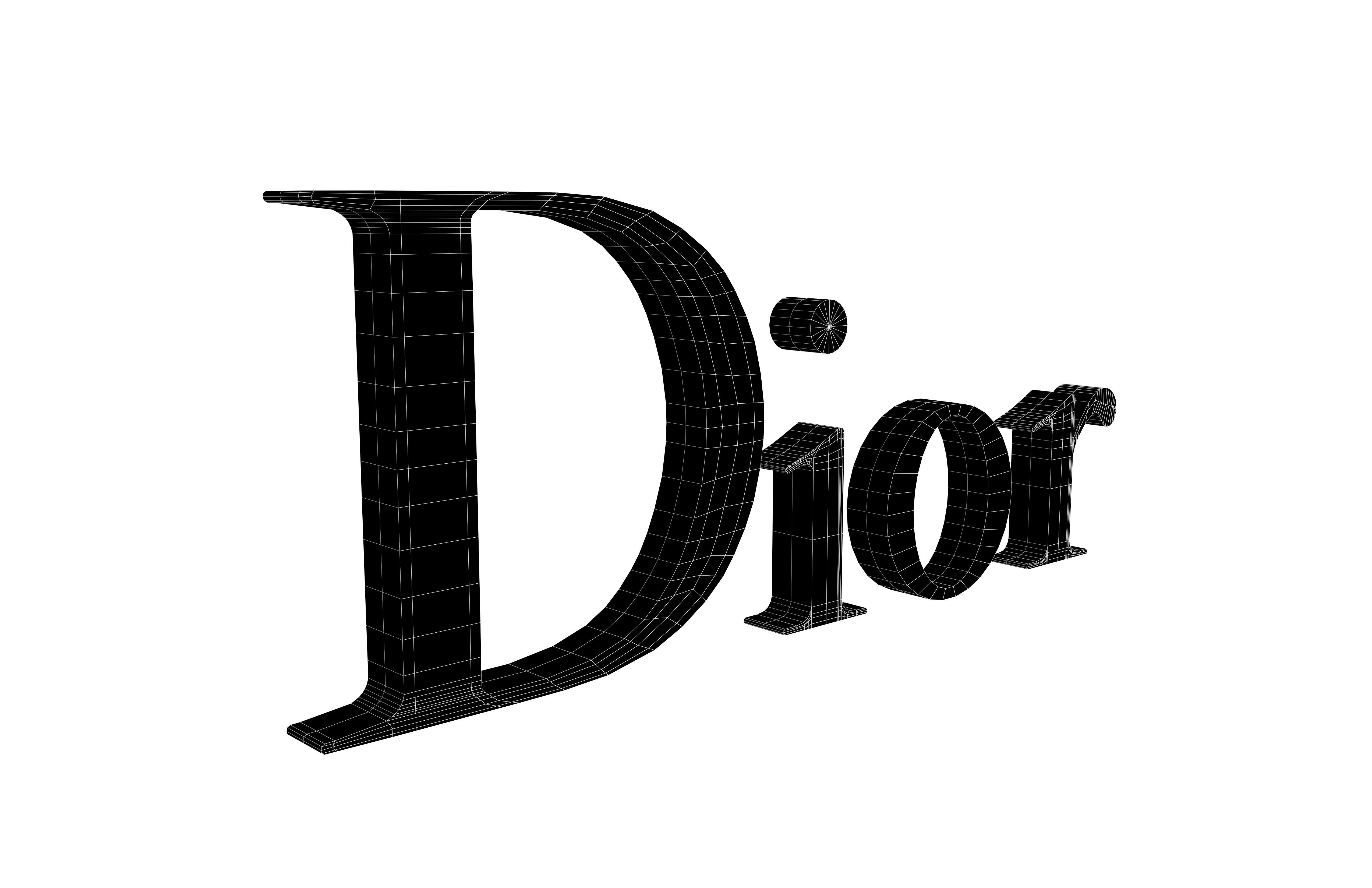 Dior Logo v1 001 free VR / AR / low-poly 3D model | CGTrader