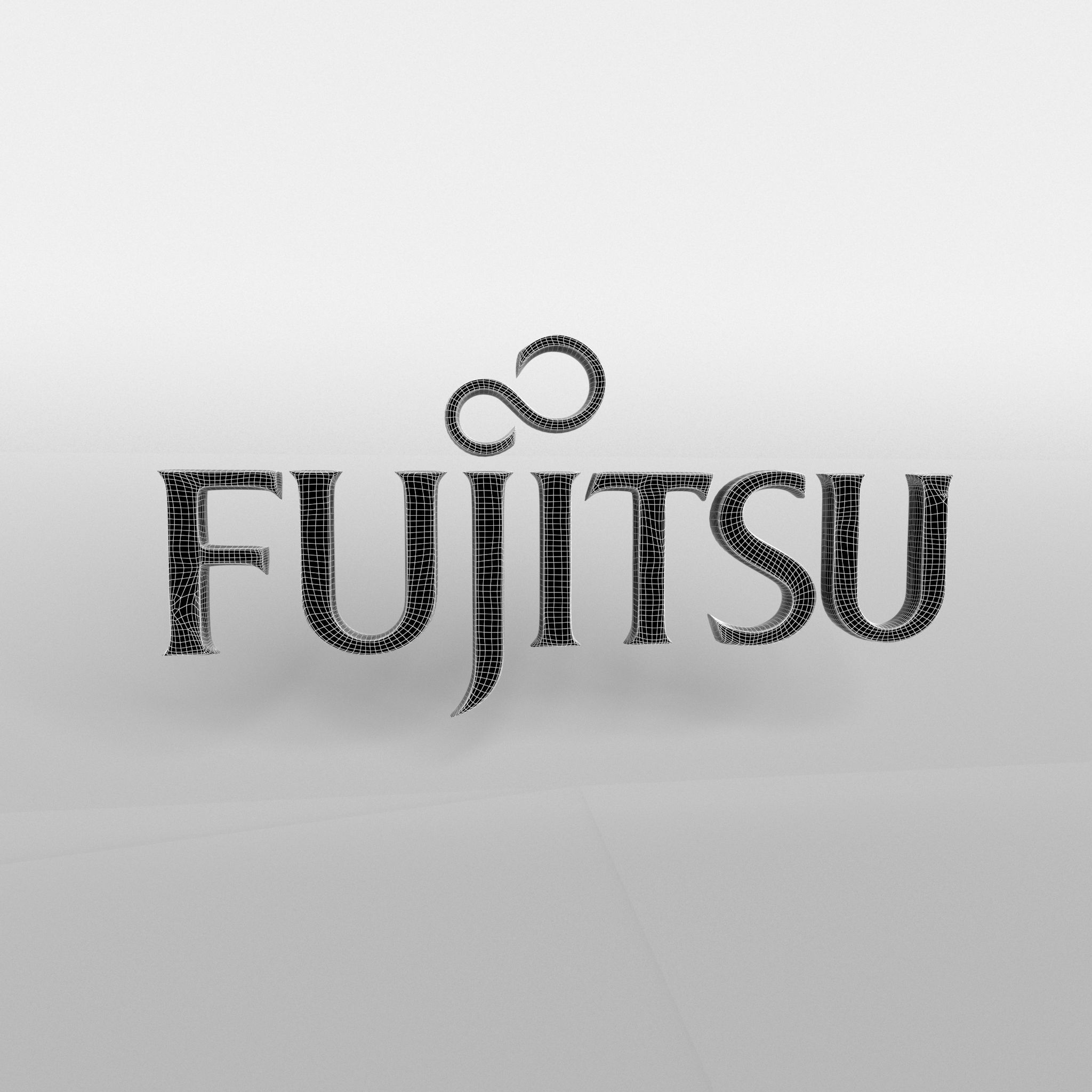 FUJITSU Logo v1 001 free VR / AR / low-poly 3D model | CGTrader