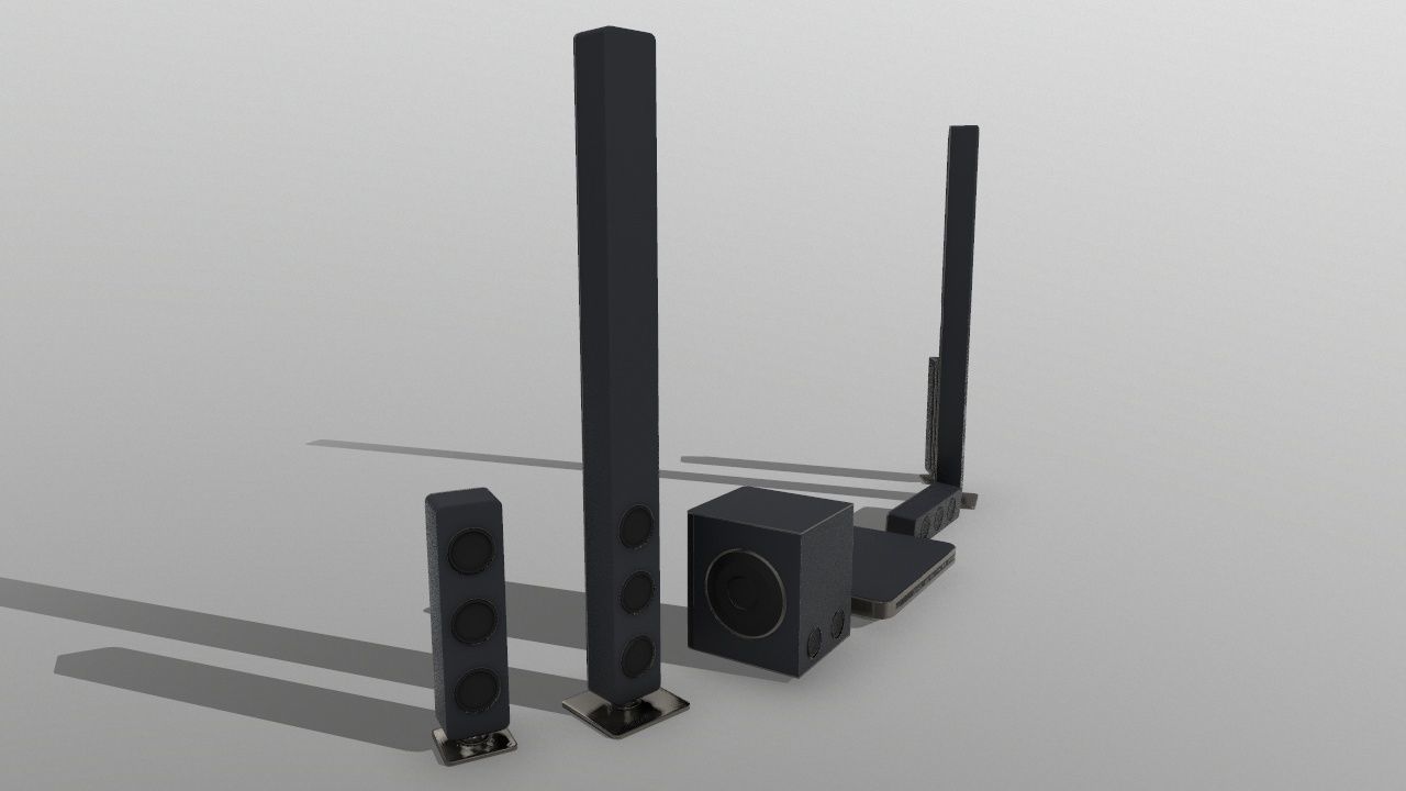3D model Surround Sound System Bar VR / AR / low-poly | CGTrader