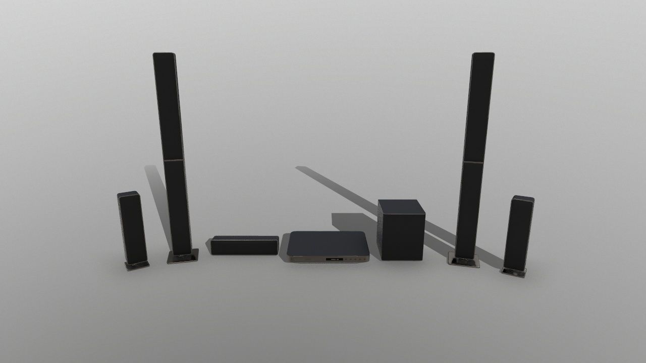 3D model Surround Sound System Bar VR / AR / low-poly | CGTrader