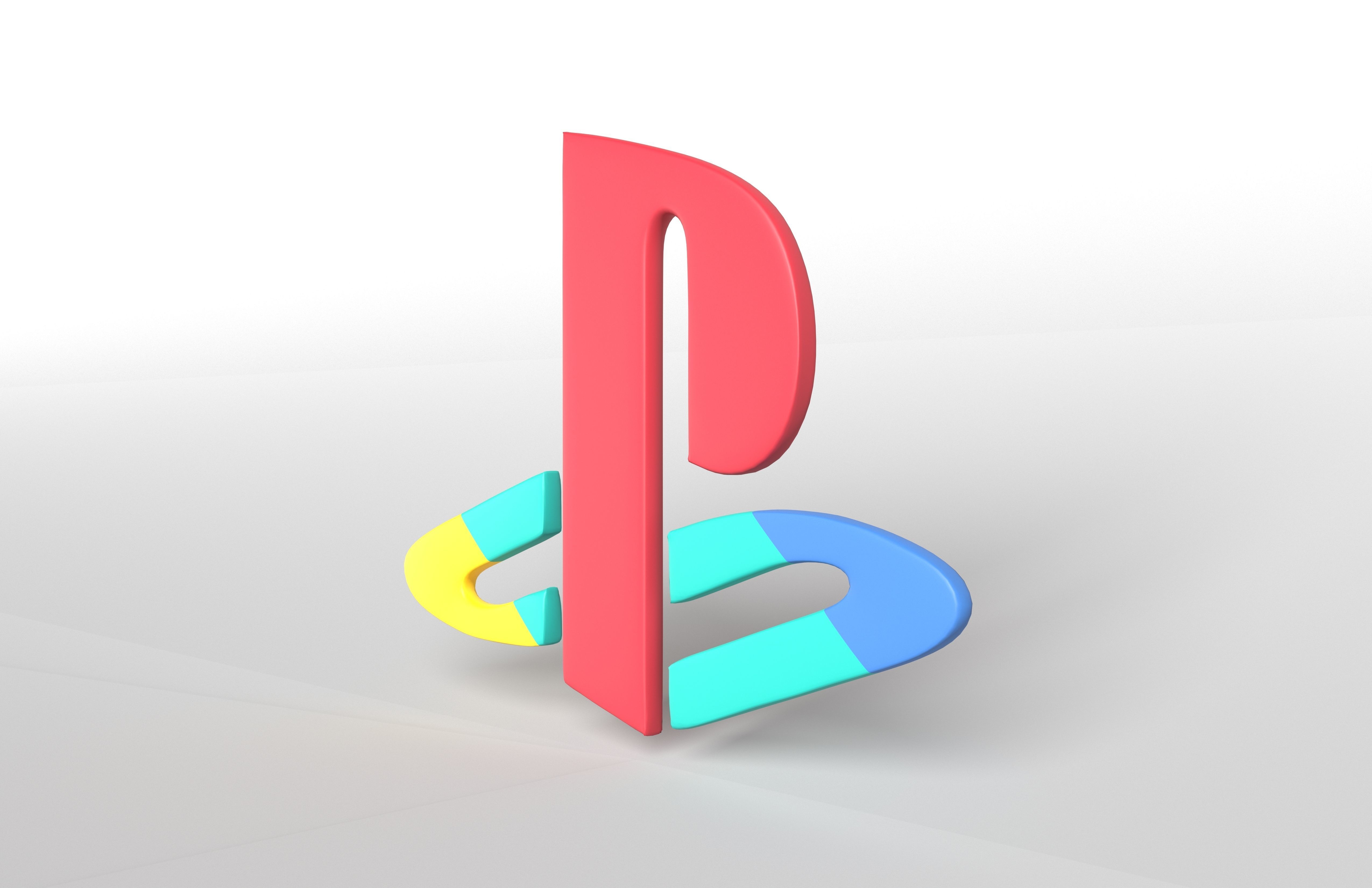 Playstation Logo v1 003 free VR / AR / low-poly 3D model | CGTrader