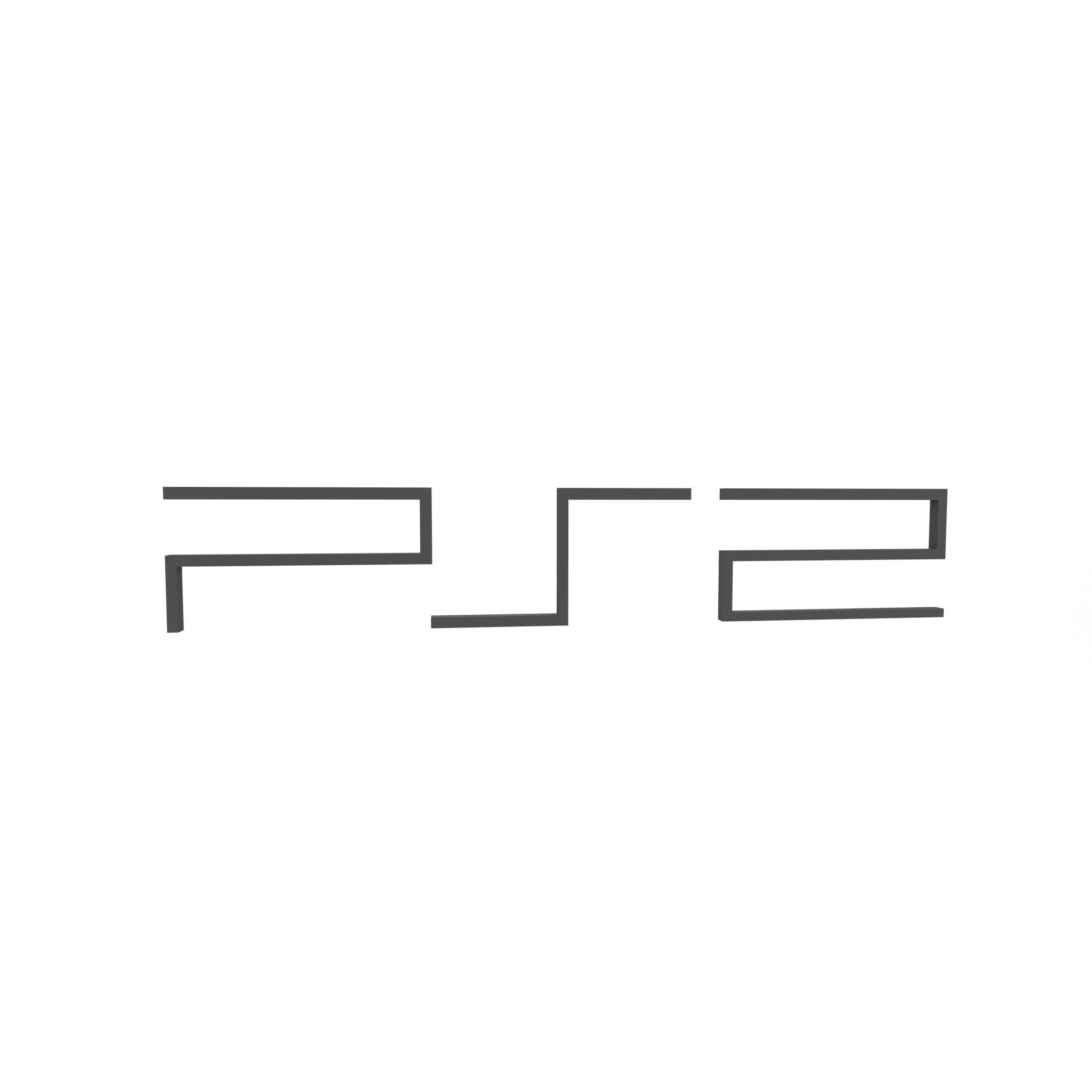 PS2 Logo v1 001 free VR / AR / low-poly 3D model | CGTrader