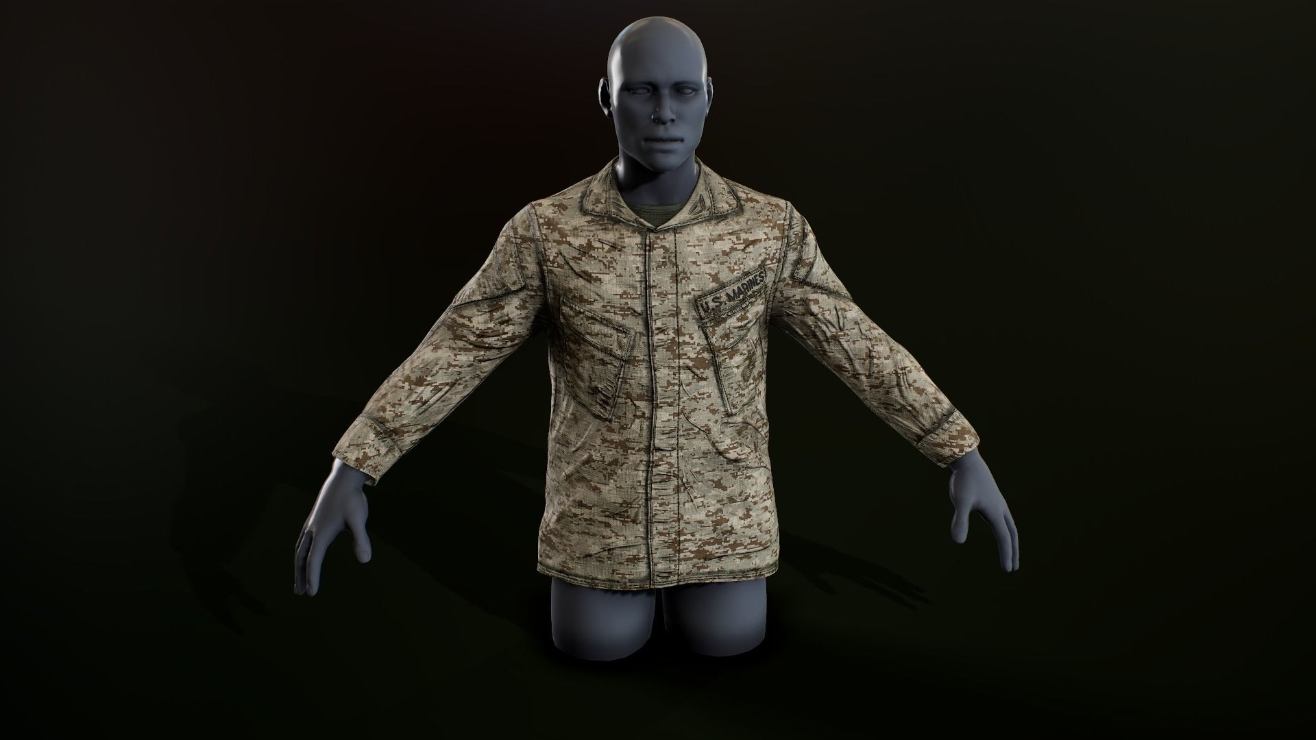 3D model USMC Blouse VR / AR / low-poly | CGTrader
