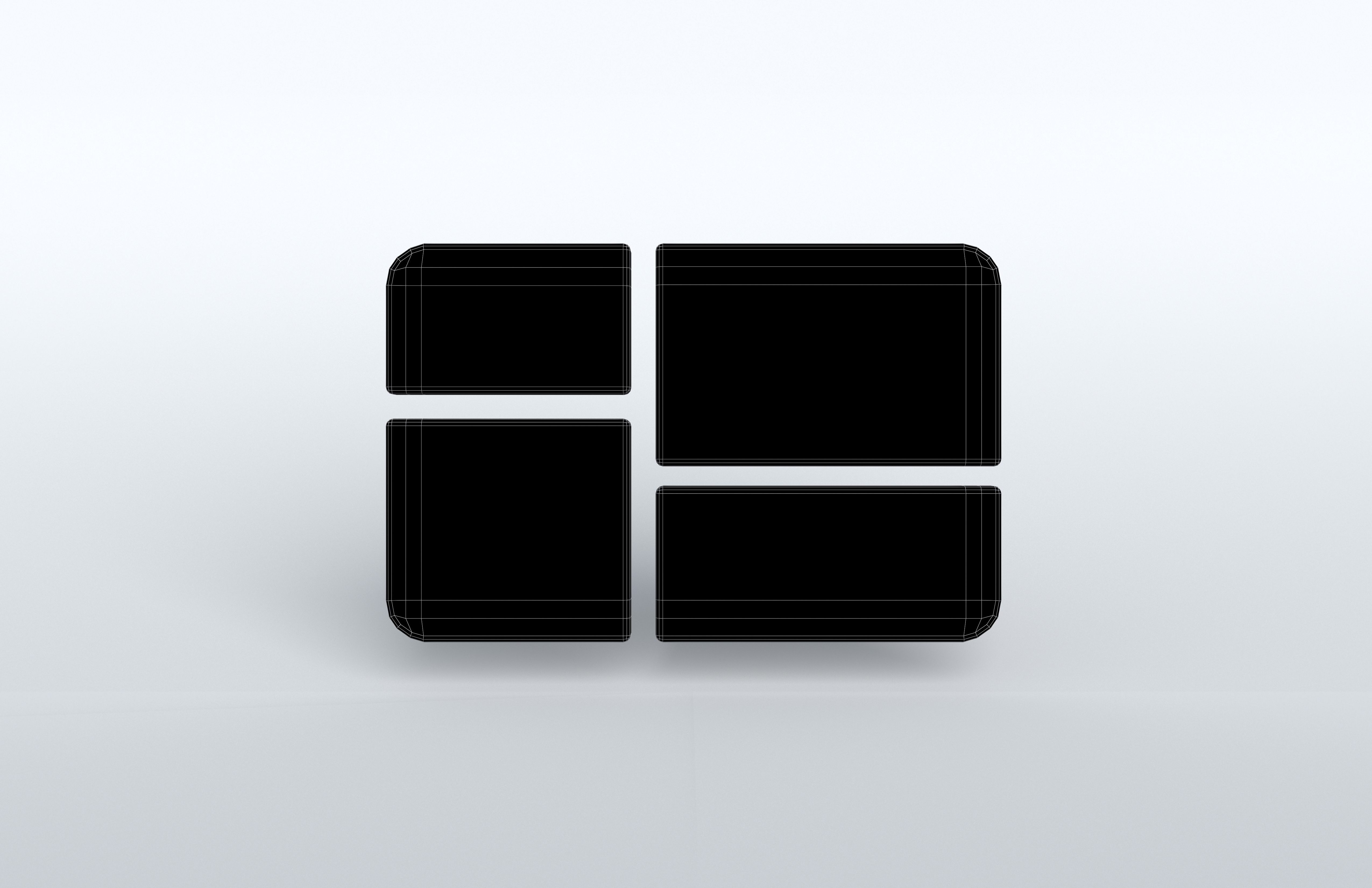 Windows 1 Logo v1 001 free VR / AR / low-poly 3D model | CGTrader