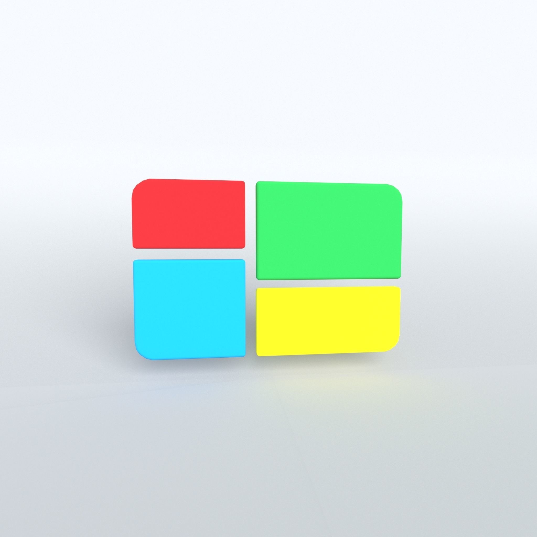 Windows 1 Logo v1 002 free VR / AR / low-poly 3D model | CGTrader