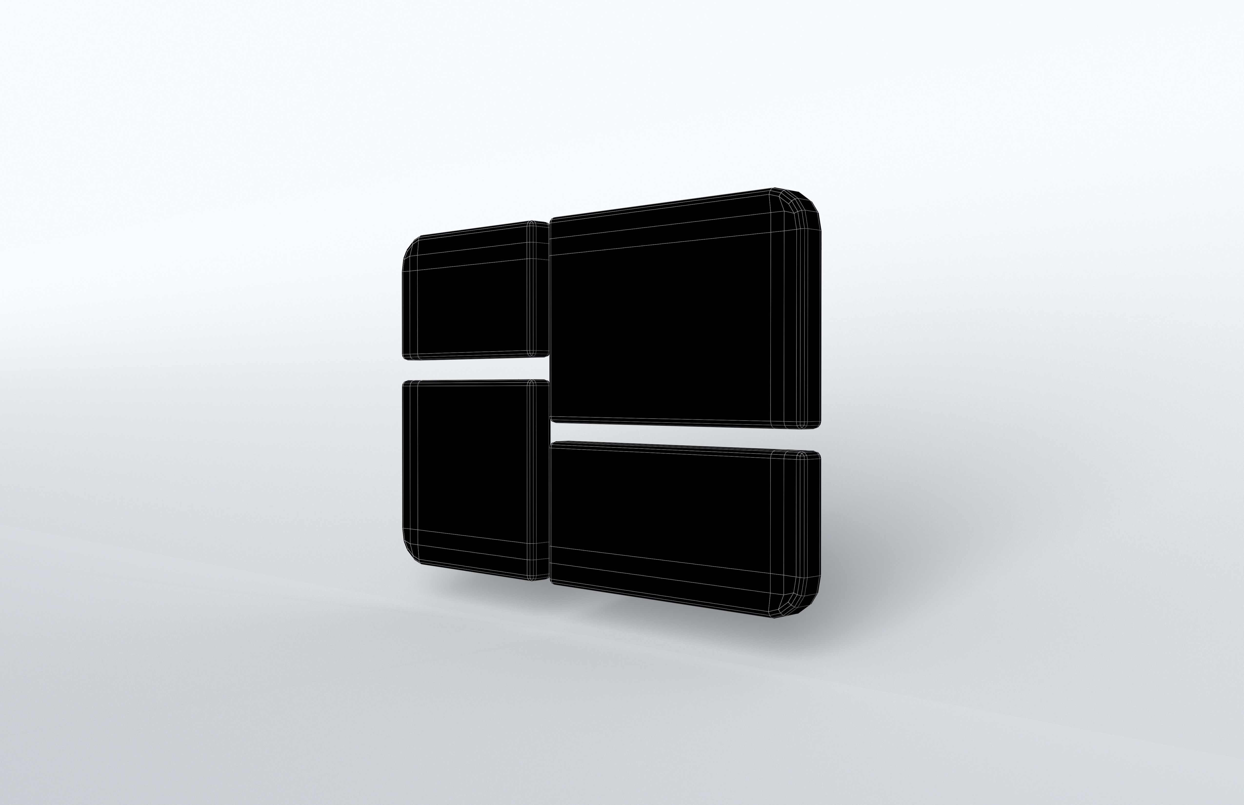 Windows 1 Logo v1 002 free VR / AR / low-poly 3D model | CGTrader