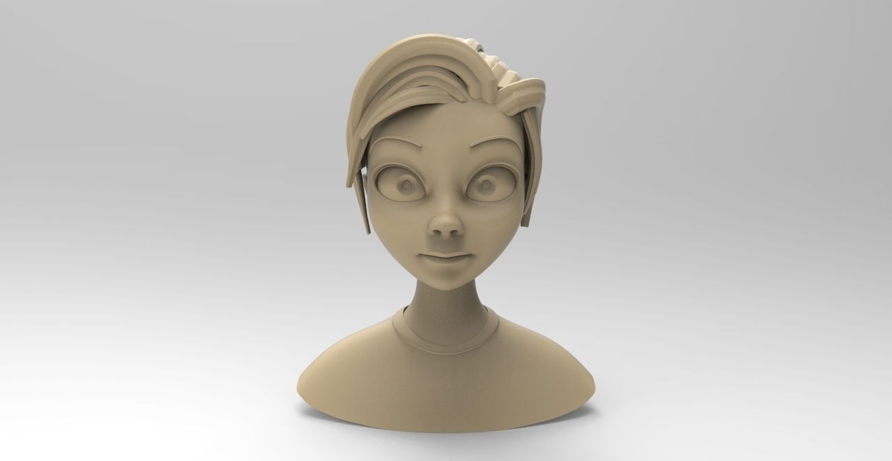 Stylized Female Bust free 3D model | CGTrader
