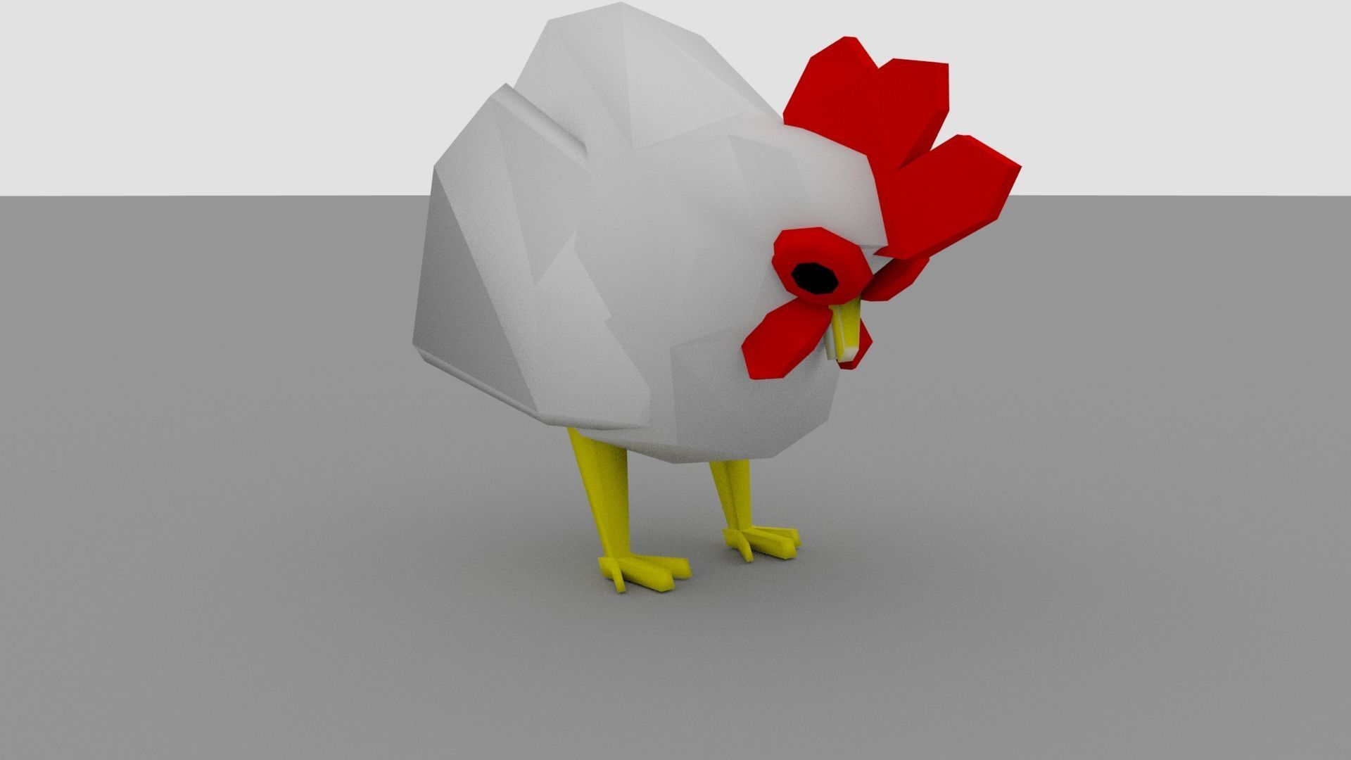 3D model Lowpoly chicken rooster VR / AR / low-poly rigged | CGTrader