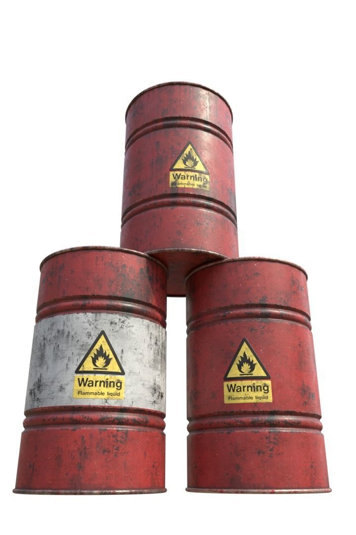 3D model Flammable liquid Barrel Pack PBR VR / AR / low-poly | CGTrader