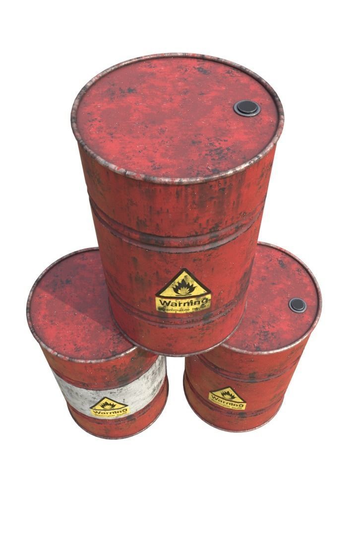 3D model Flammable liquid Barrel Pack PBR VR / AR / low-poly | CGTrader