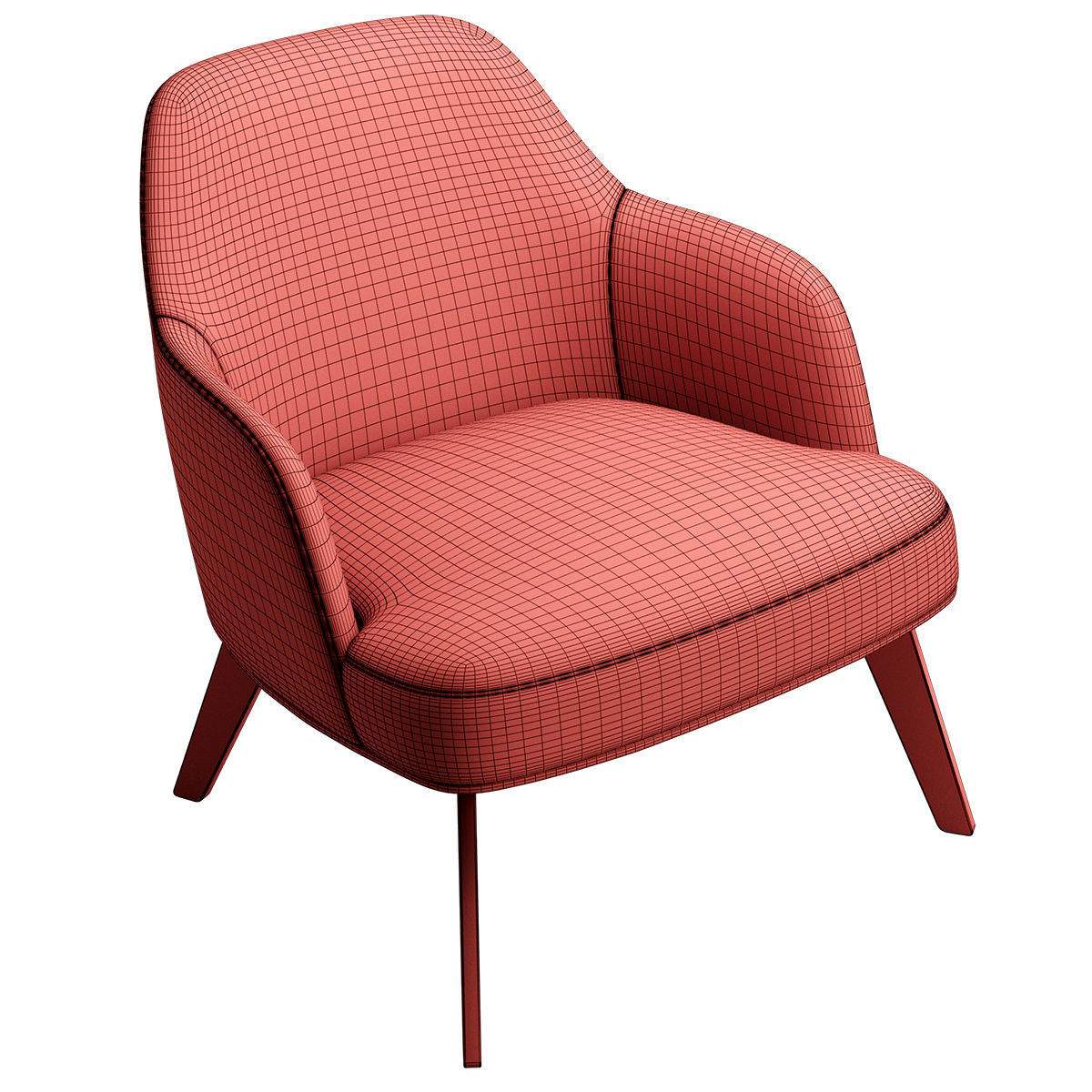 Poliform JANE Fabric armchair 3D model | CGTrader