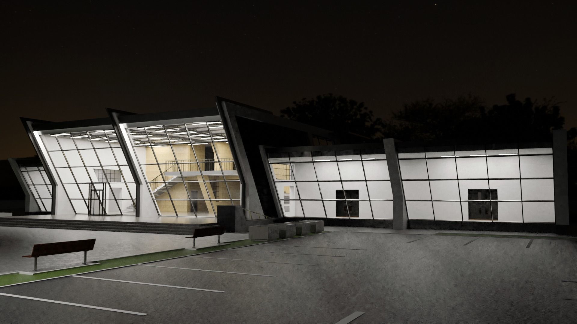 Conference centre 3D model | CGTrader