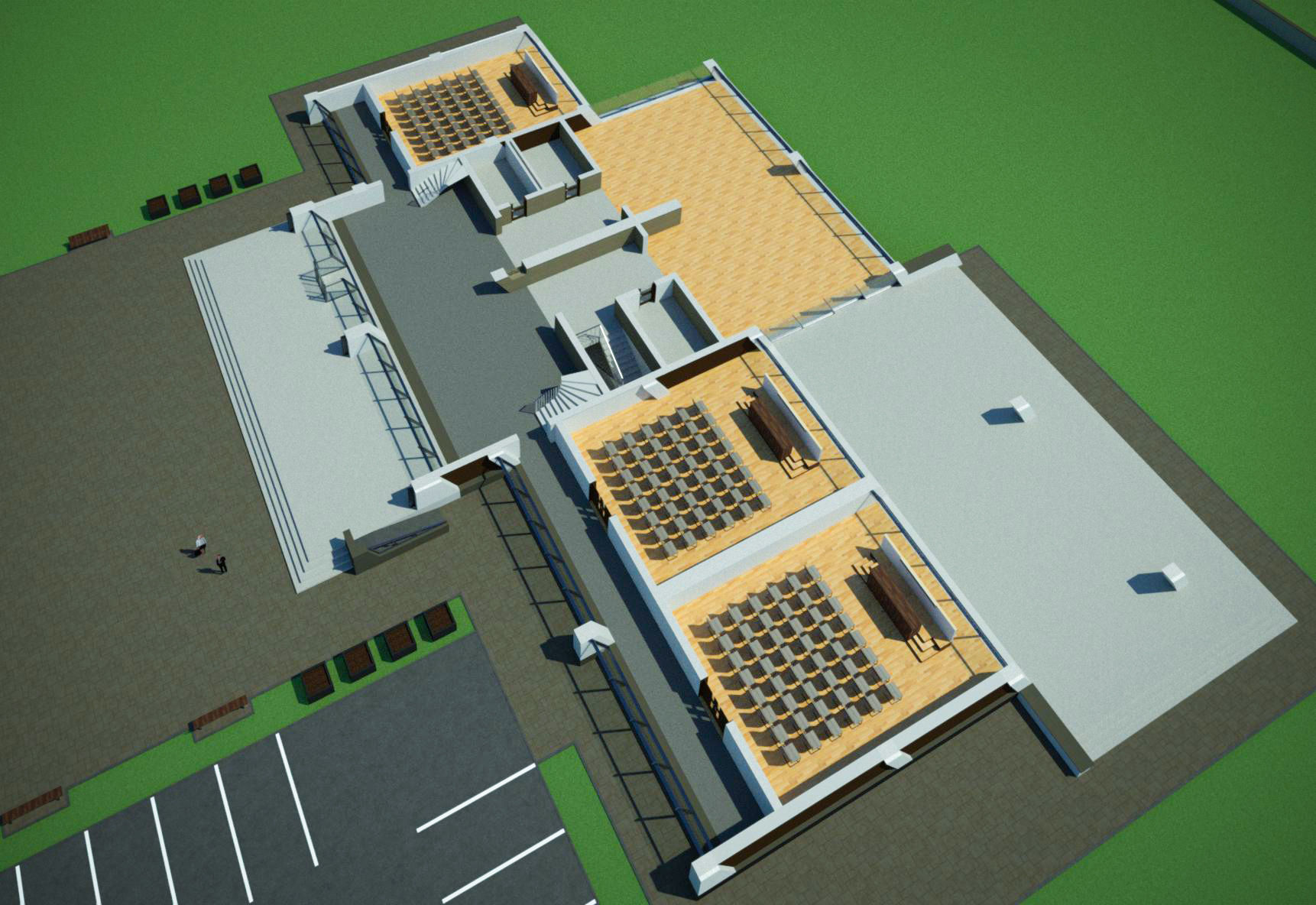 Conference centre 3D model | CGTrader