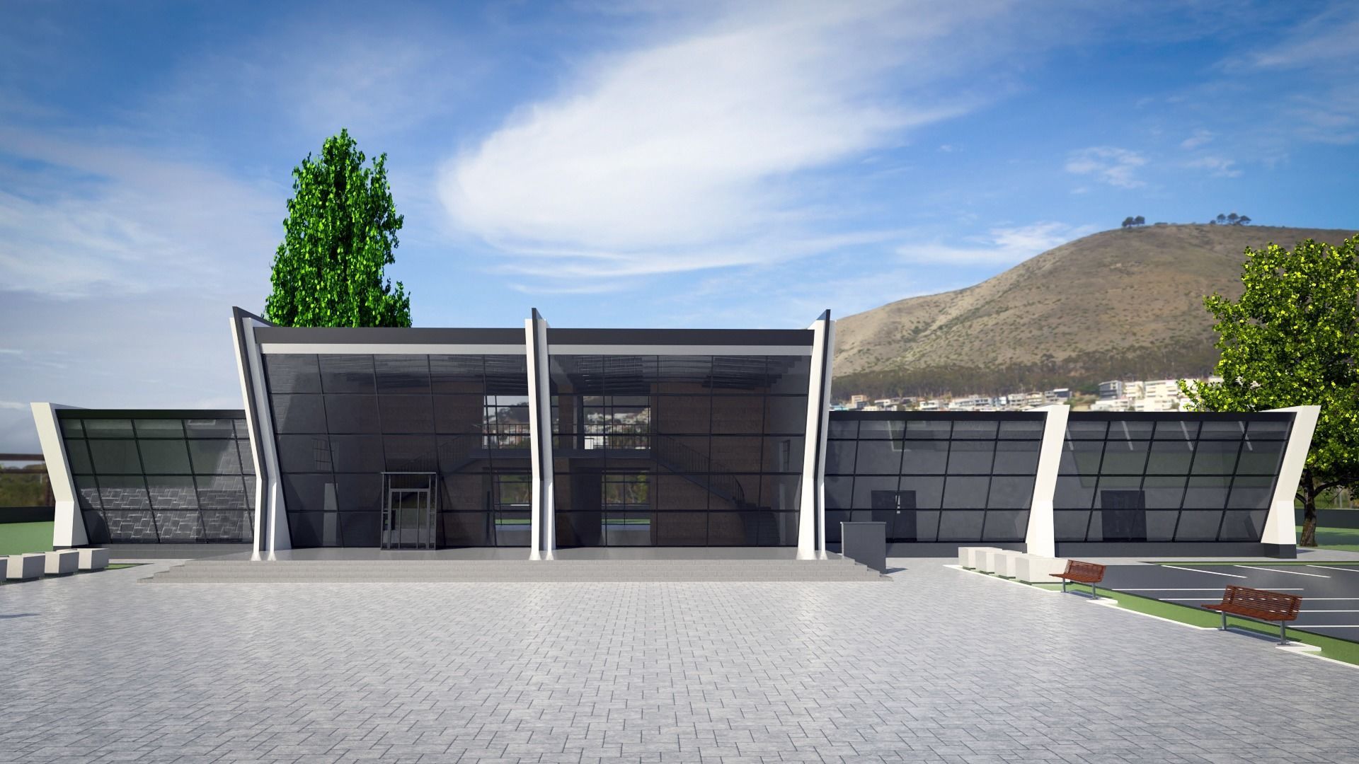 Conference centre 3D model | CGTrader