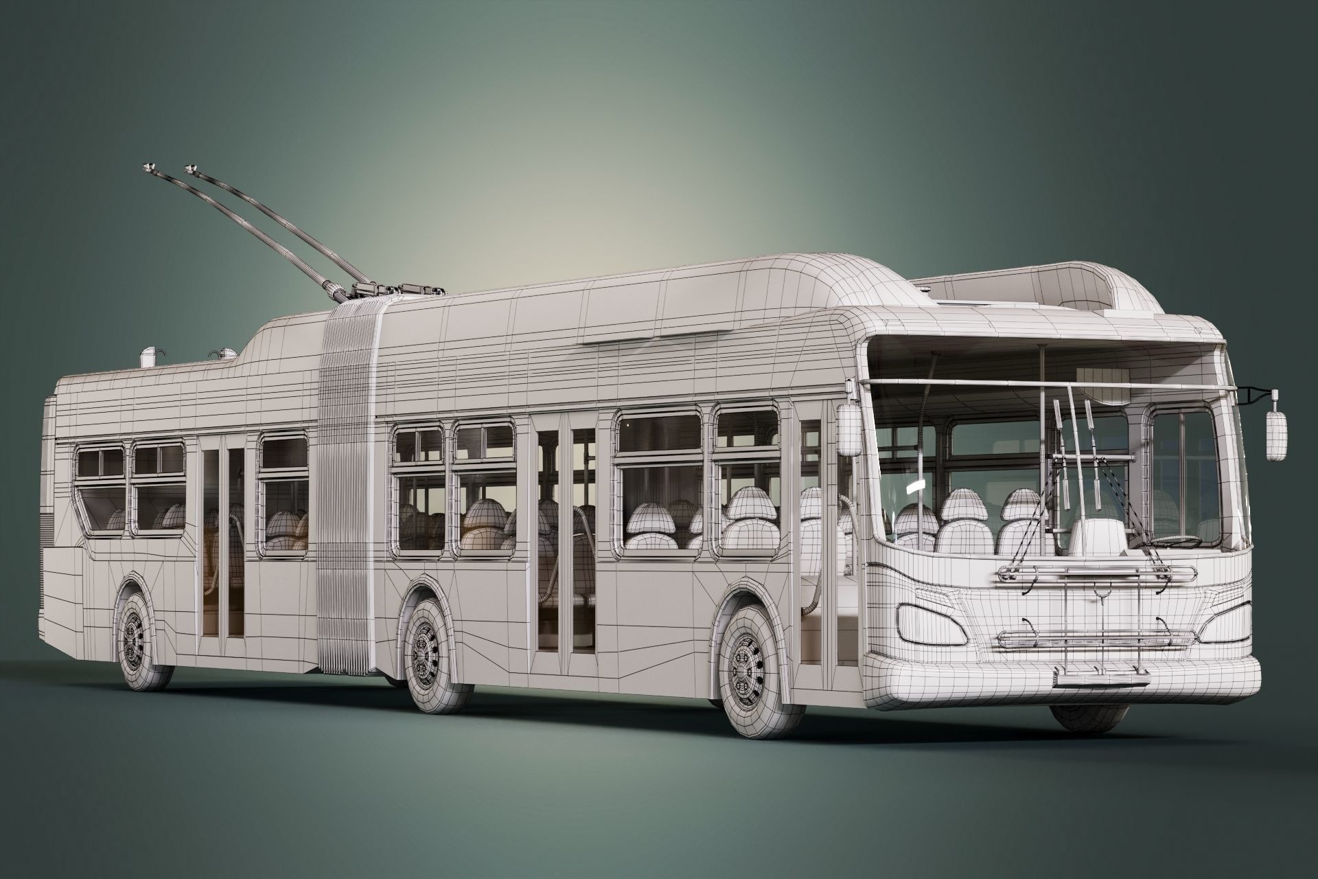San Francisco Trolleybus SFMTA MUNI Midpoly 3D model | CGTrader