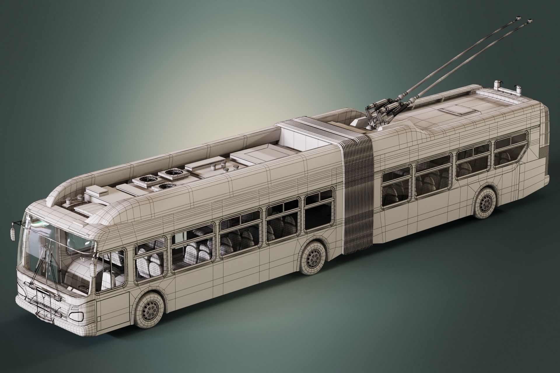 San Francisco Trolleybus SFMTA MUNI Midpoly 3D model | CGTrader