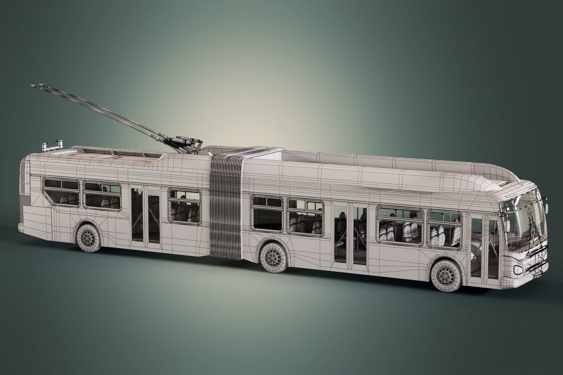 San Francisco Trolleybus SFMTA MUNI Midpoly 3D model | CGTrader
