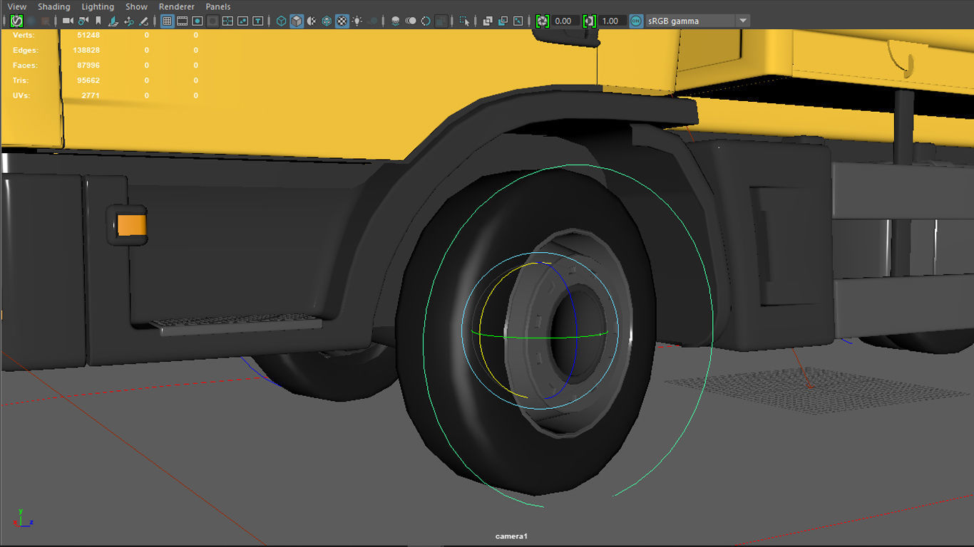Rigged Lorry Model 3D model rigged | CGTrader