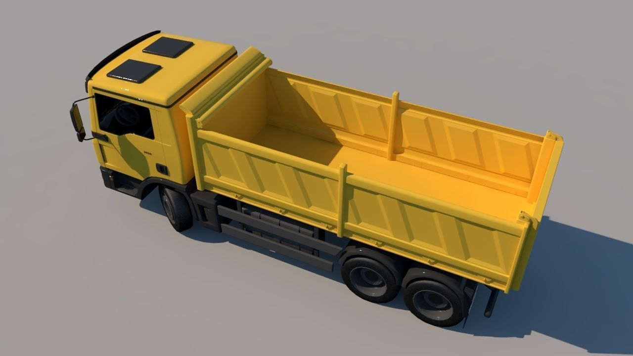 Rigged Lorry Model 3D model rigged | CGTrader