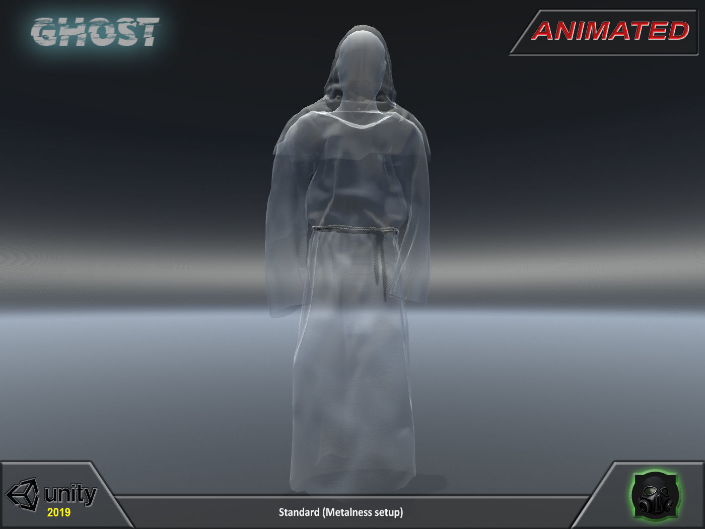 3D model Fantasy character 04--Ghost VR / AR / low-poly rigged animated ...