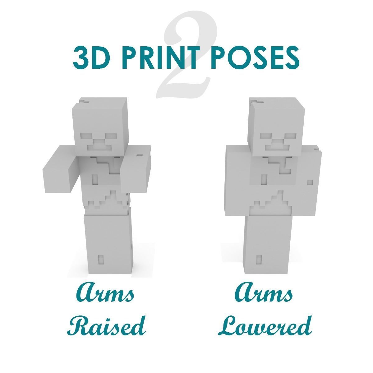 Minecraft Drowned 3D model 3D printable | CGTrader