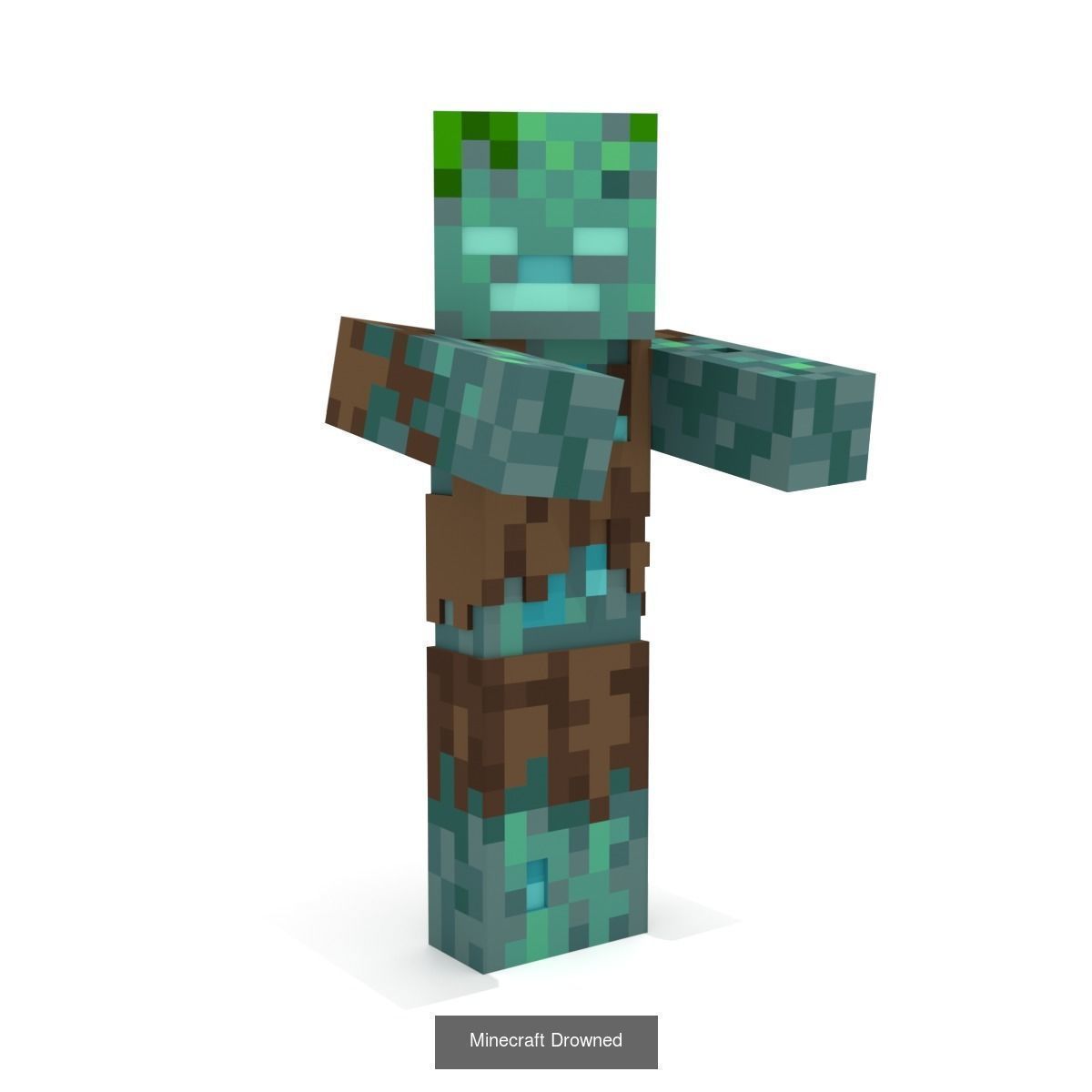 Minecraft Drowned PACK 3D Model Collection | CGTrader