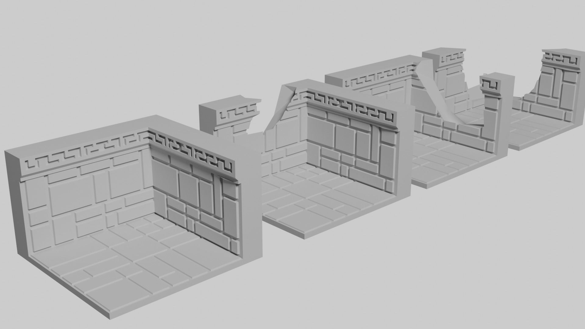 Dwarven Fort Wall Floor Tile 3D model 3D printable | CGTrader